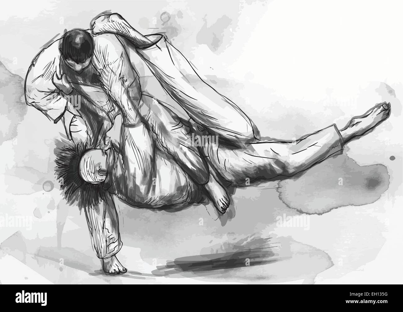 An hand drawn illustration (converted into vector) from series Martial ...