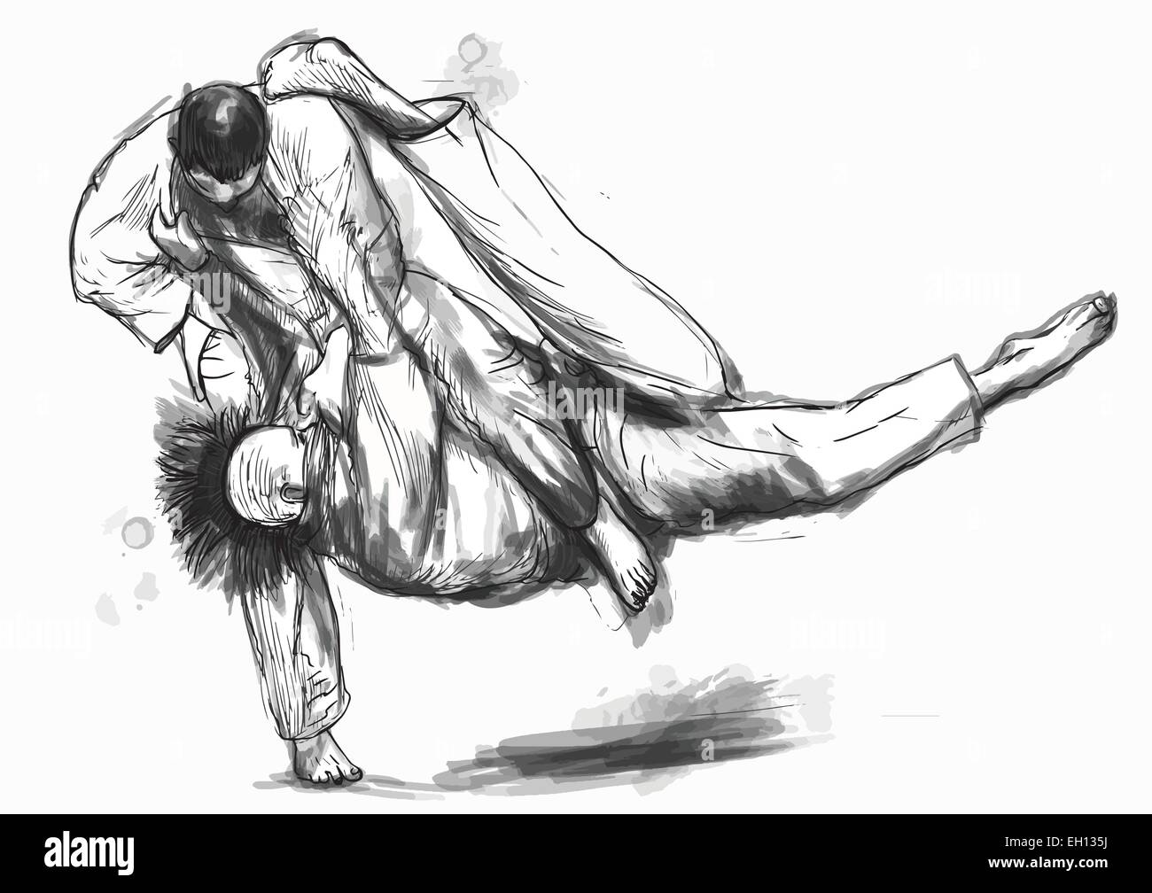 An hand drawn illustration (converted into vector) from series Martial ...