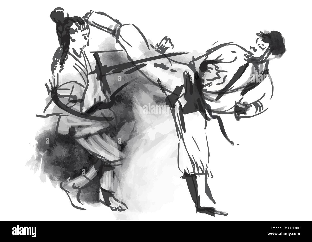 An hand drawn converted vector in calligraphic style from series ...