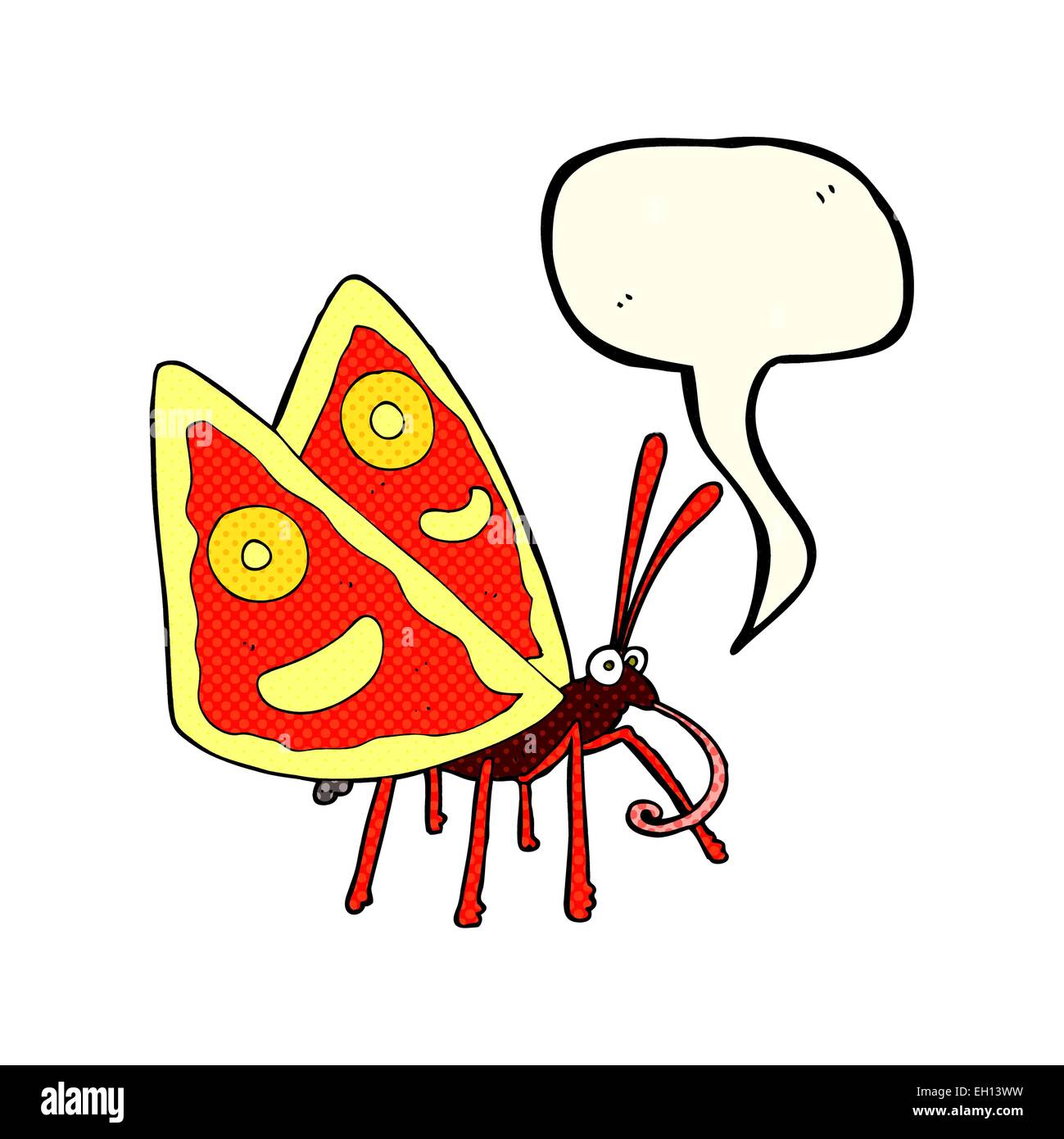 cartoon funny butterfly with speech bubble Stock Vector Image & Art - Alamy