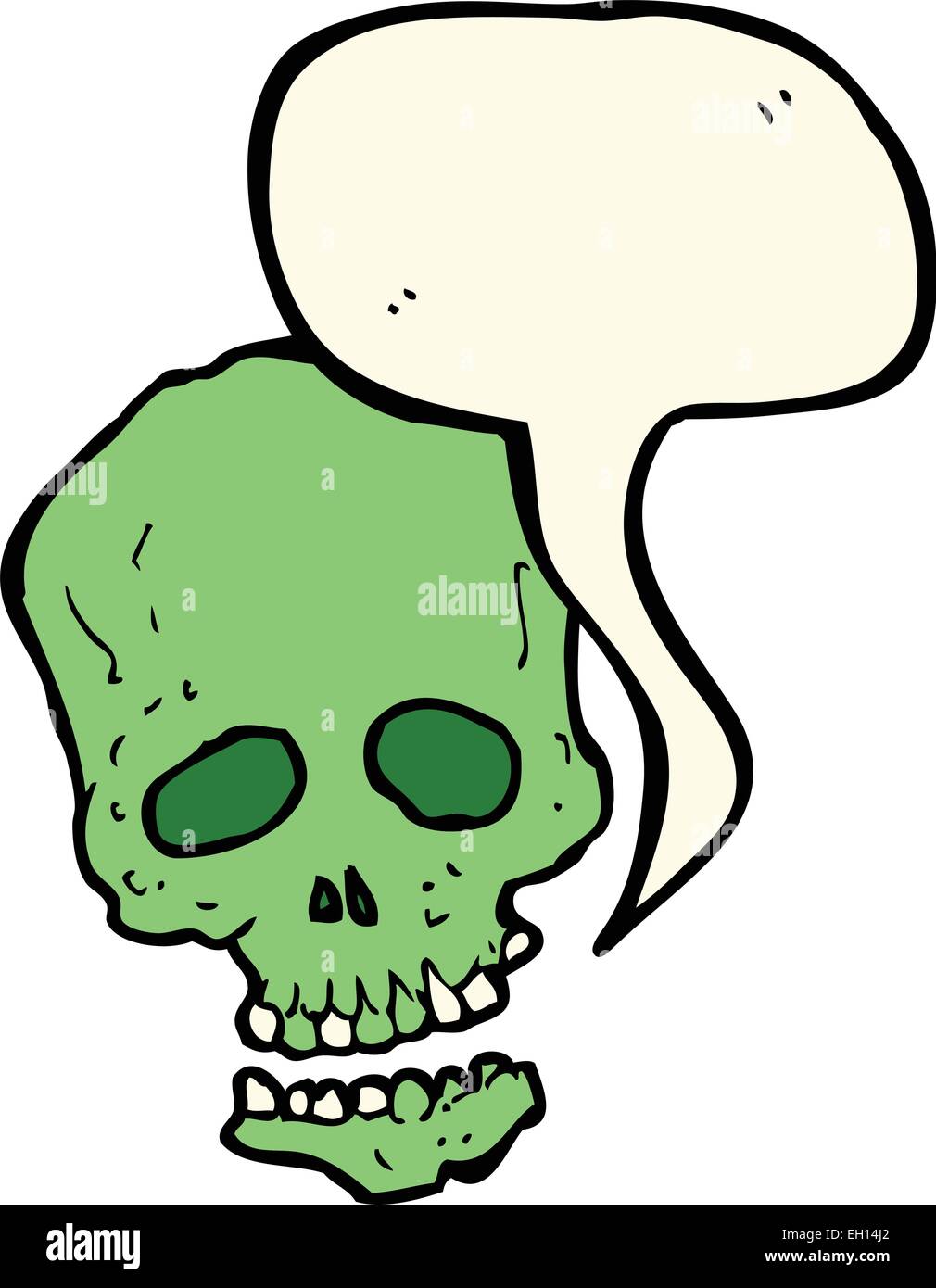cartoon skull with speech bubble Stock Vector Image & Art - Alamy