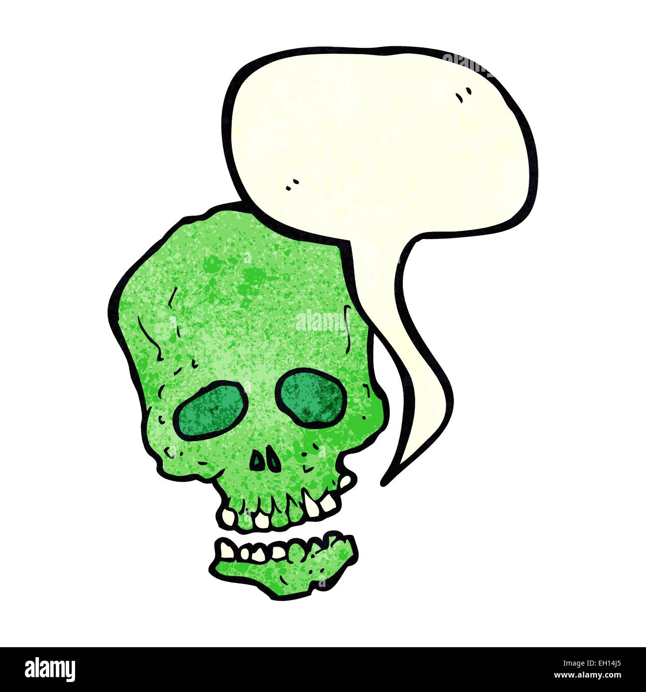 Cartoon crazy skull bubble hi-res stock photography and images - Alamy