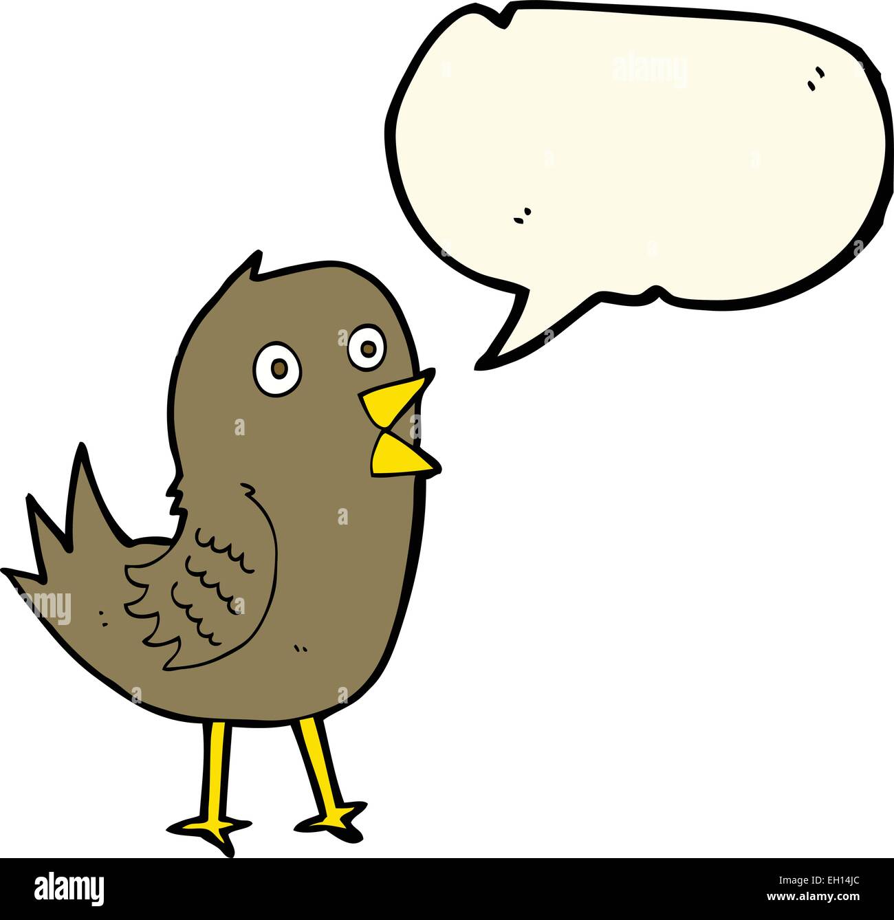 Cartoon Tweeting Bird Bubble High Resolution Stock Photography and ...