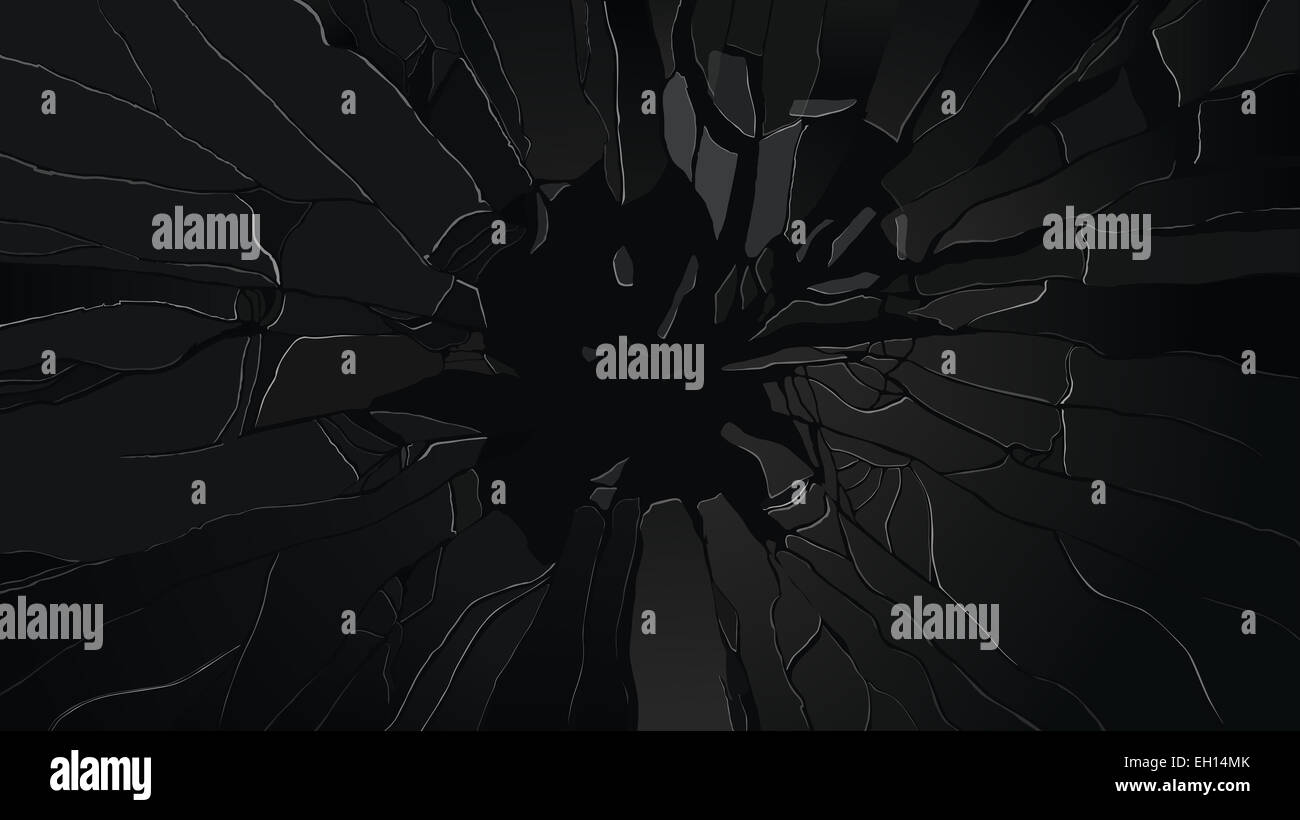 Splitted or Shattered glass isolated on black. Large resolution Stock ...