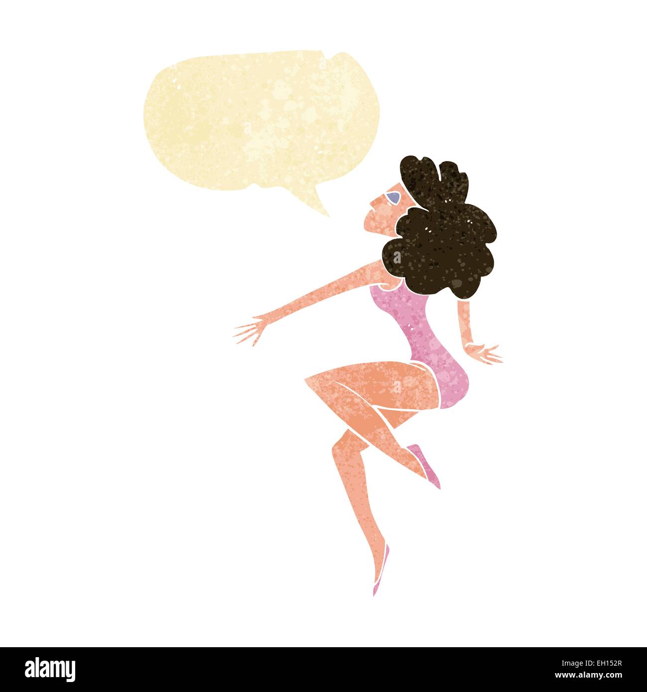 Cartoon dancing woman bubble Cut Out Stock Images & Pictures - Alamy