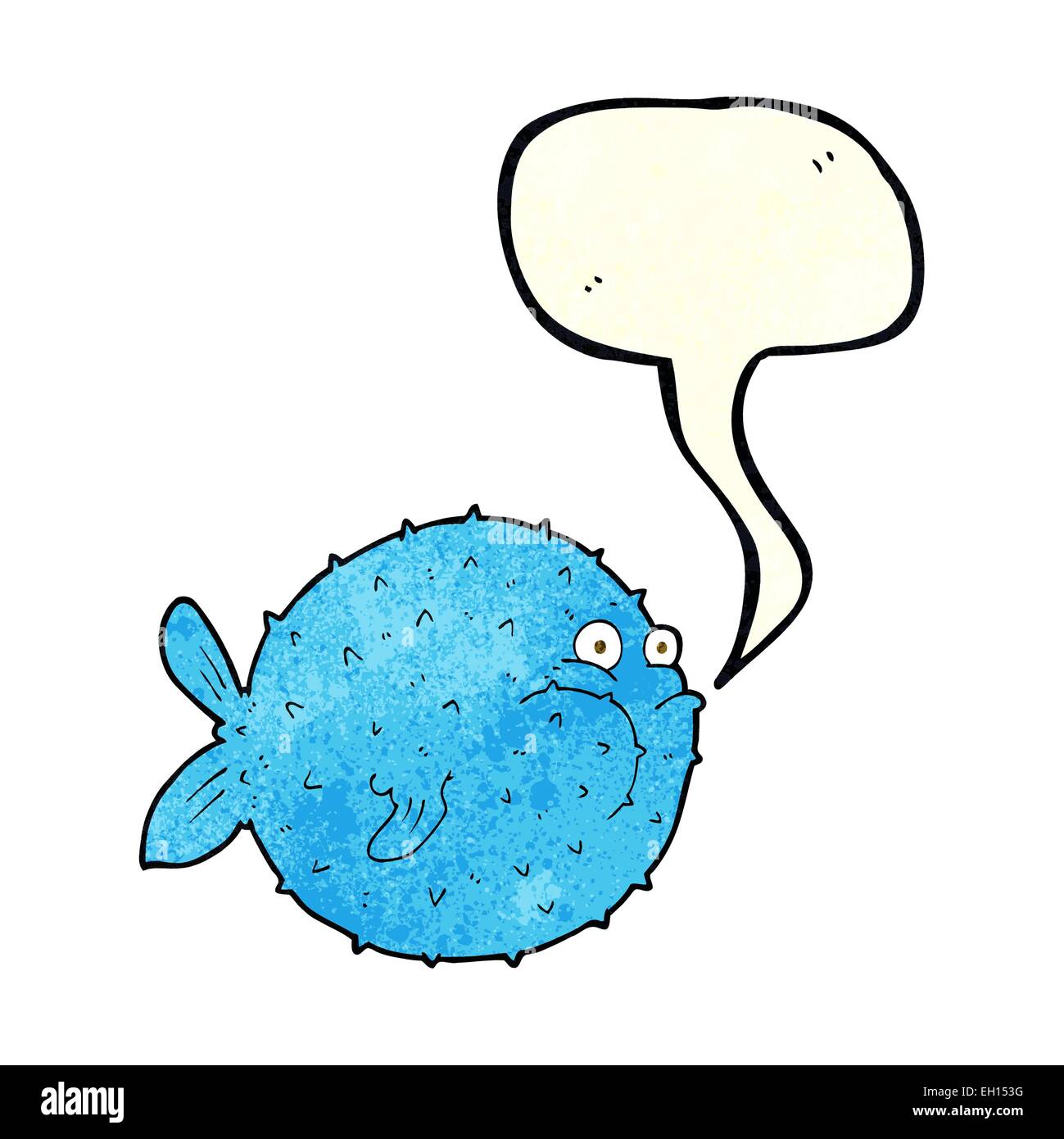 cartoon puffer fish with speech bubble Stock Vector Image & Art - Alamy