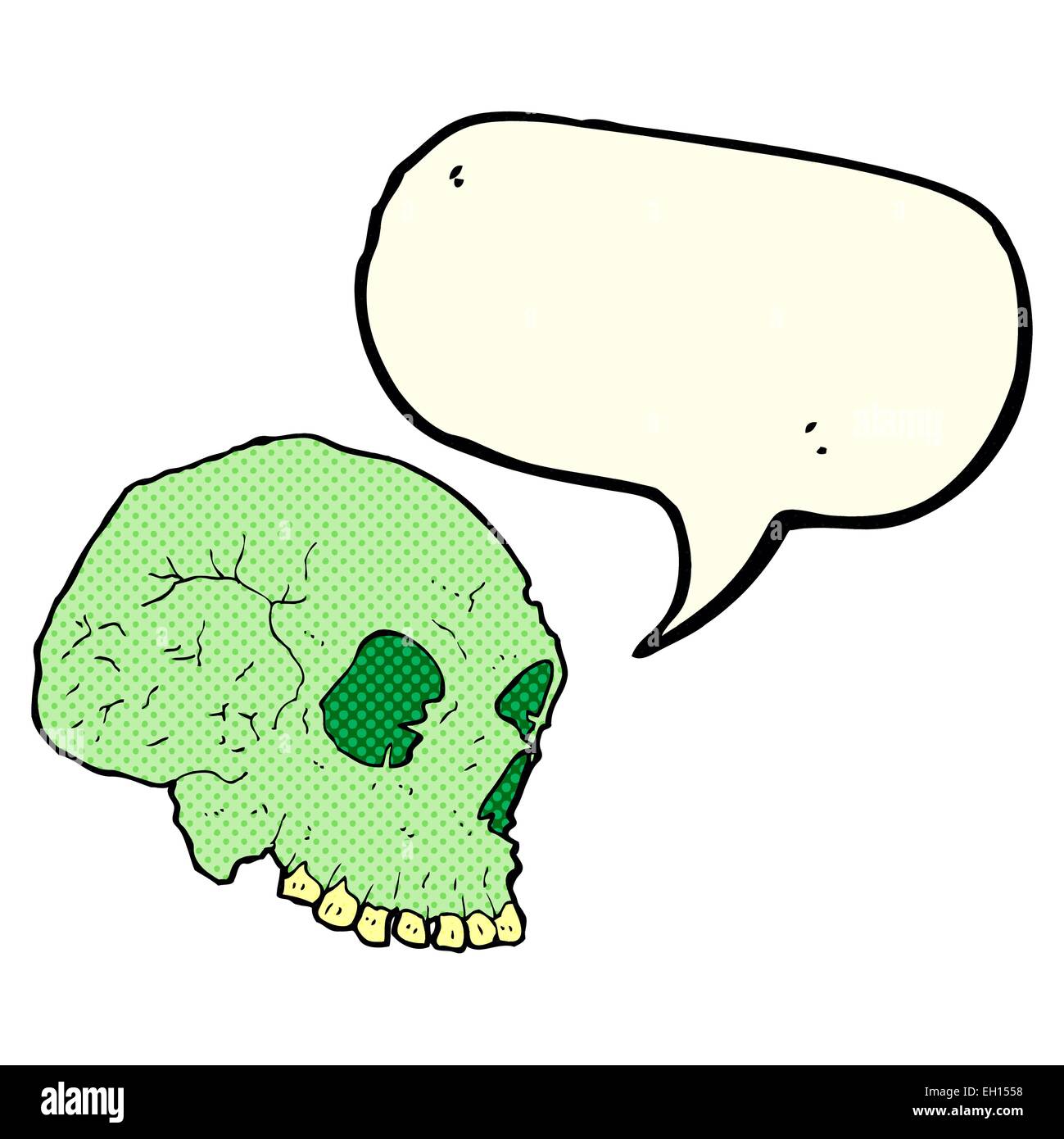 Cartoon spooky skull speech Cut Out Stock Images & Pictures - Alamy