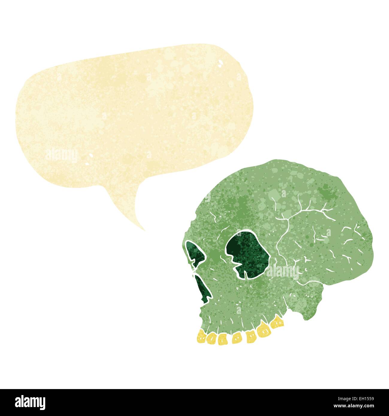 Cartoon spooky skull speech Stock Vector Images - Alamy