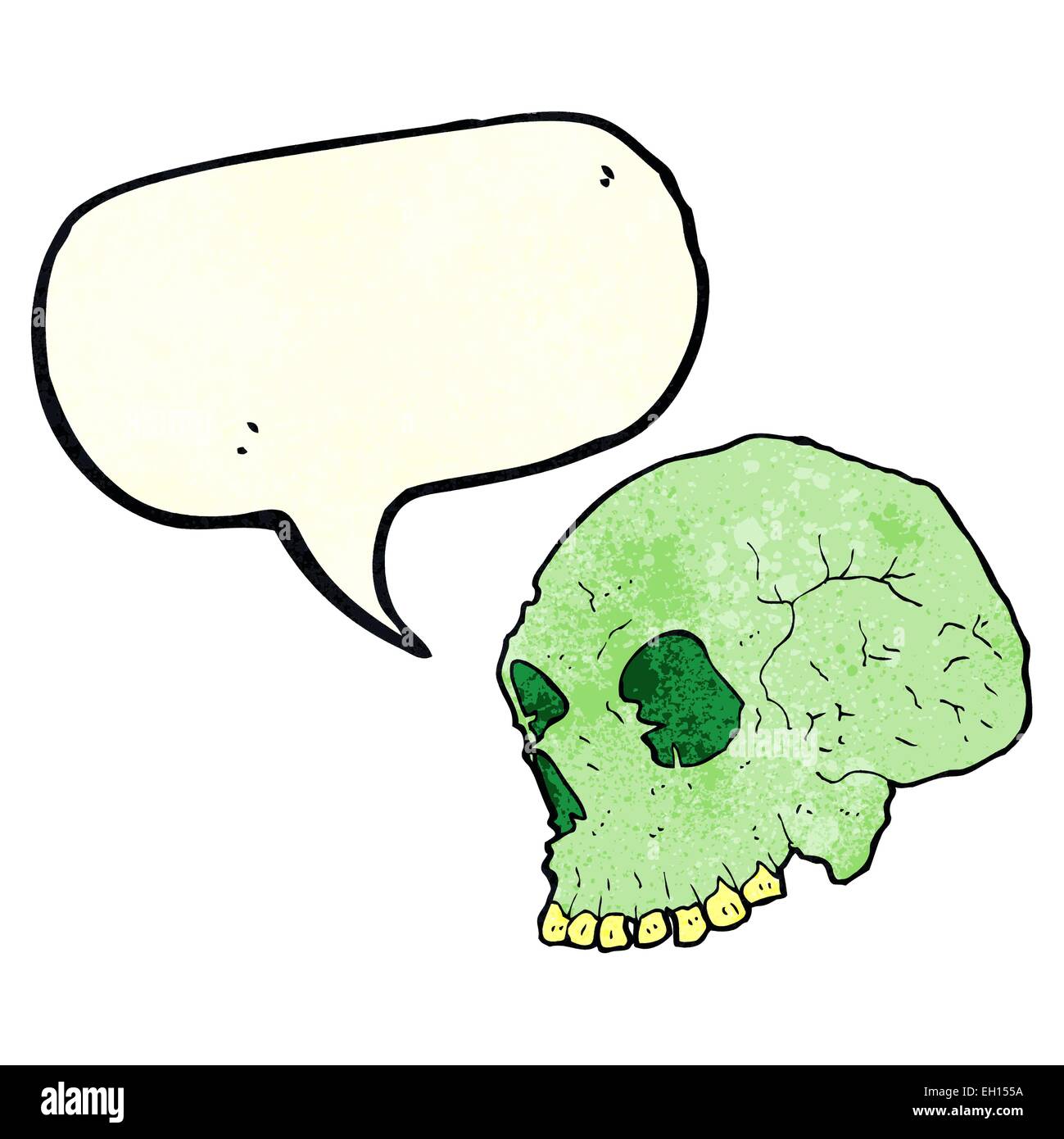 Cartoon spooky skull speech Cut Out Stock Images & Pictures - Alamy