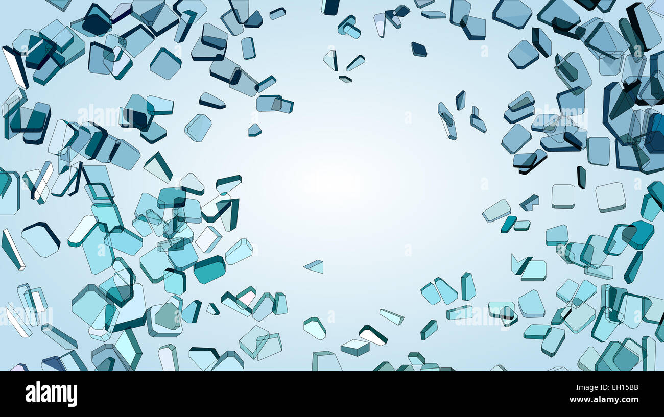 Shattered damaged pieces blue glass hi-res stock photography and images ...