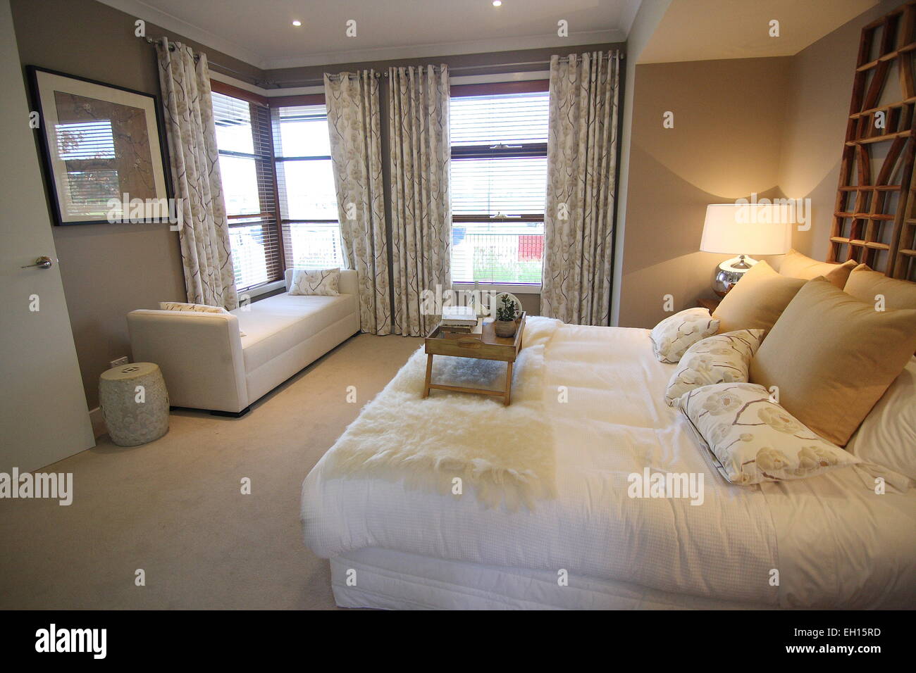Main or Master Bedroom in a modern home Stock Photo - Alamy