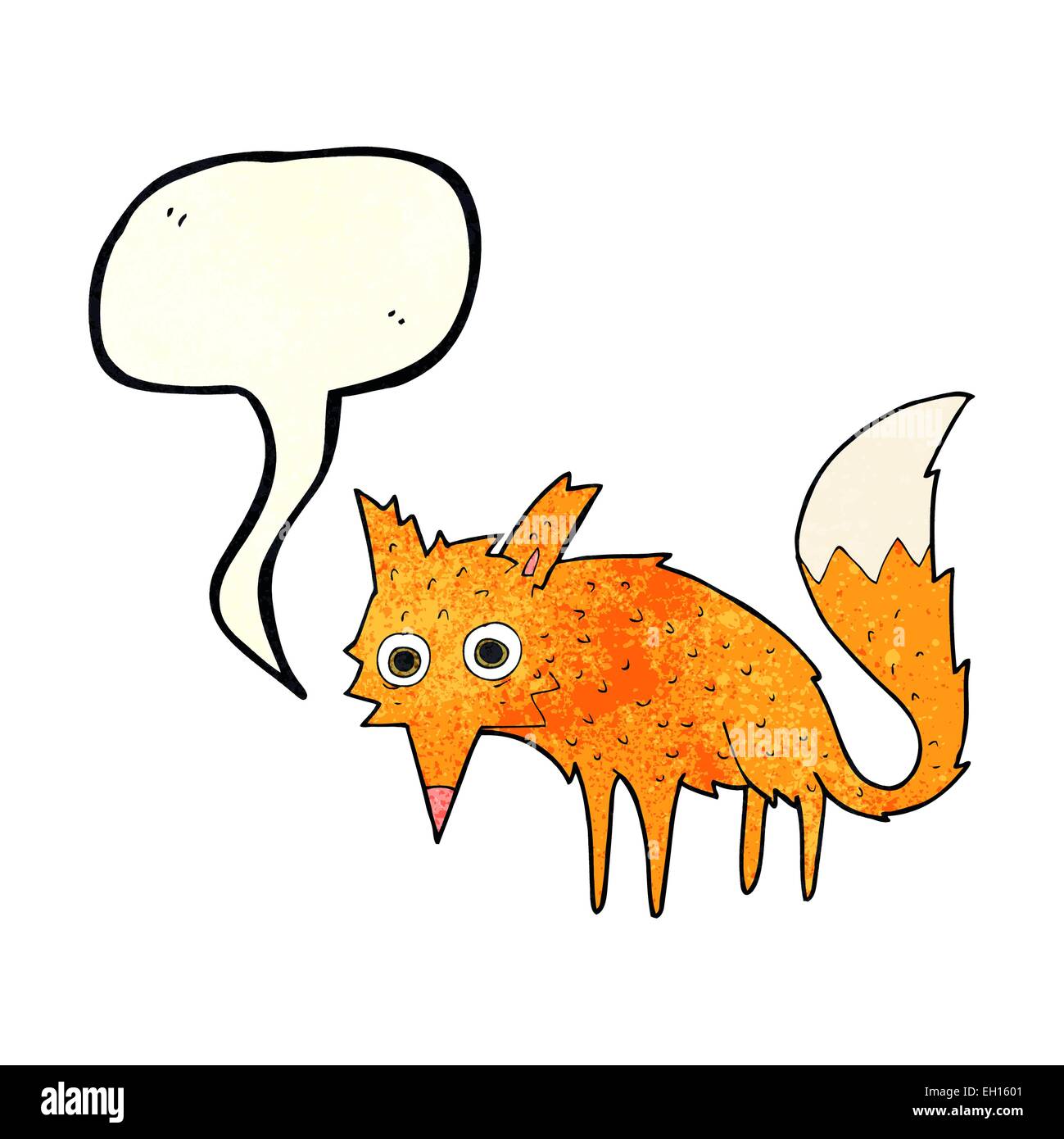 funny cartoon fox with speech bubble Stock Vector Image & Art - Alamy