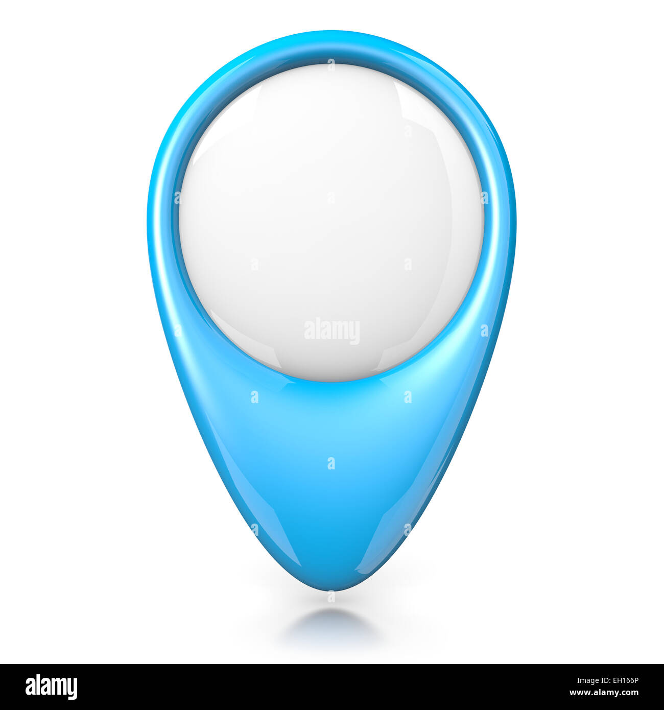 Blue Map Pointer Isolated on White Background 3D Illustration Stock ...