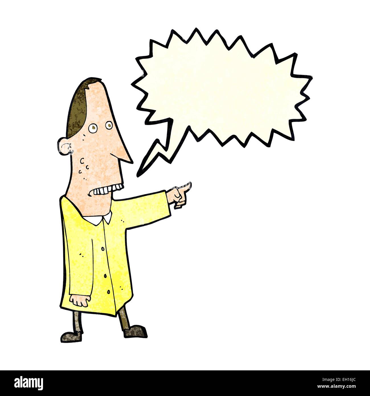 cartoon ugly man pointing with speech bubble Stock Vector Image & Art ...