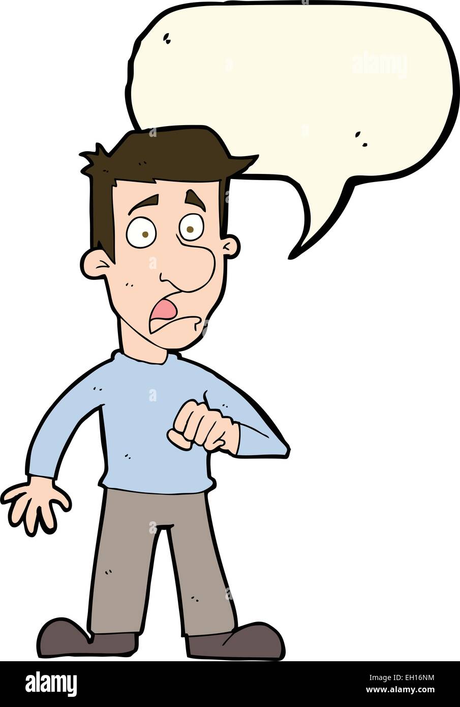 Amazed boy cartoon male man shocked stressed surprised worried ...