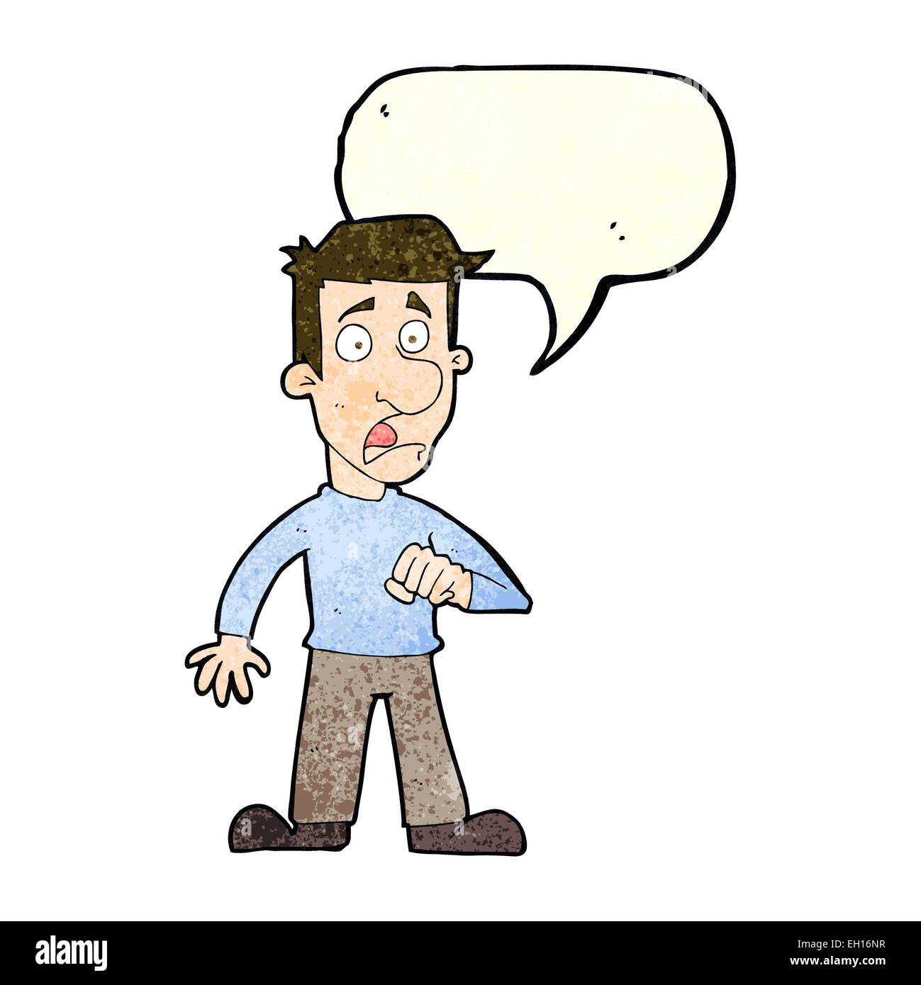 Amazed boy cartoon male man shocked stressed surprised worried ...