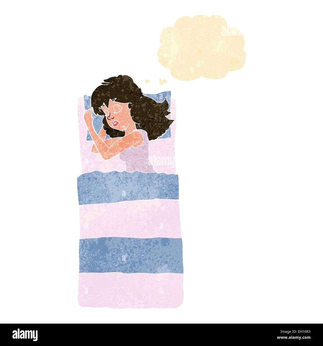 Cartoon sleeping woman thought bubble Cut Out Stock Images & Pictures ...