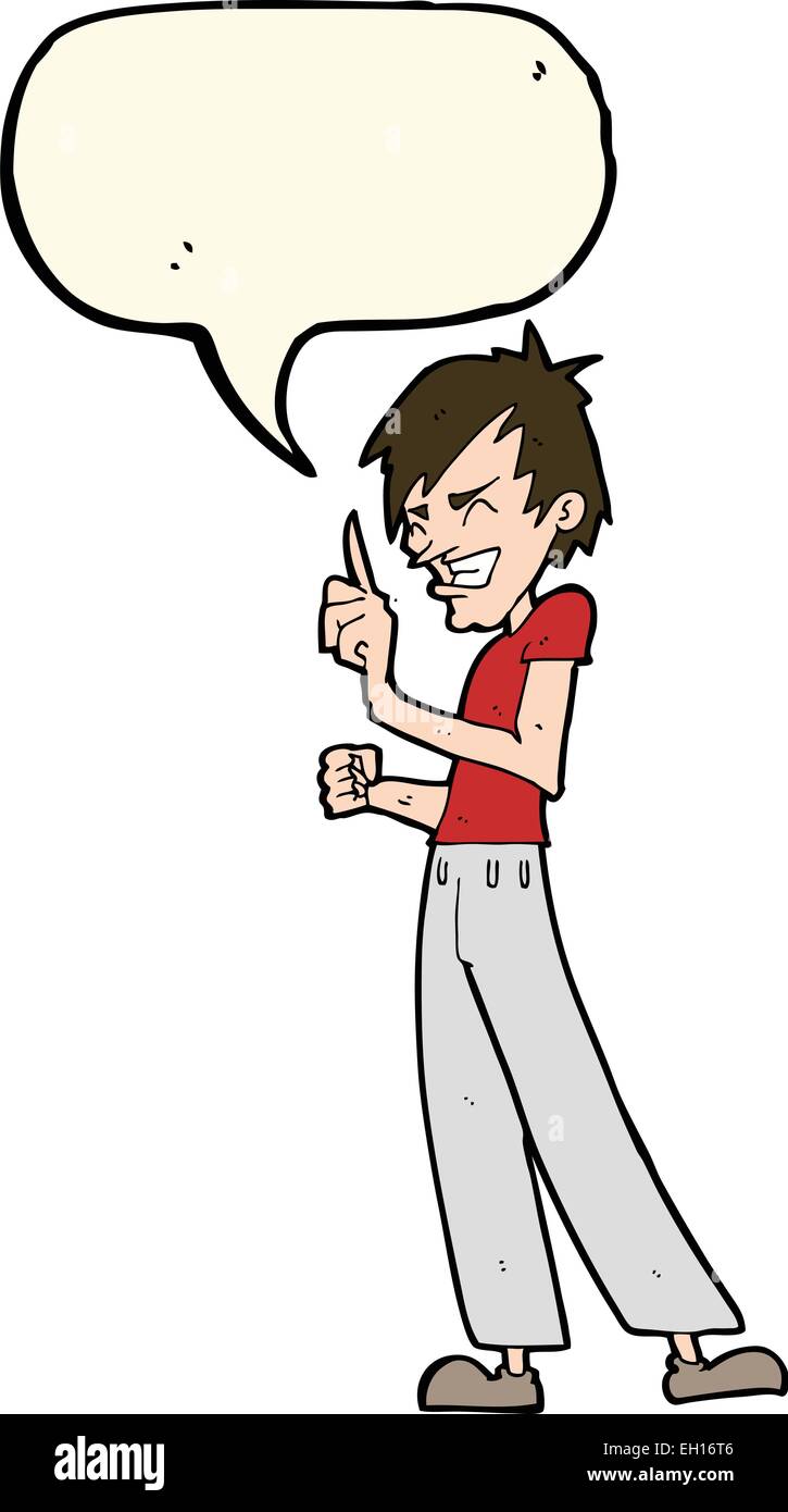 cartoon angry man arguing with speech bubble Stock Vector Image & Art ...