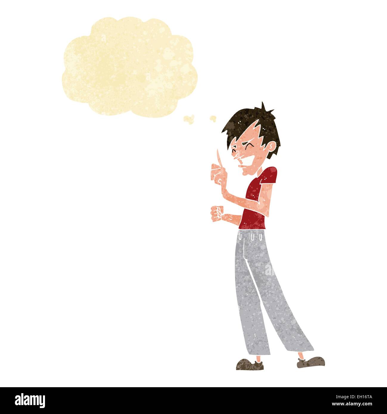 cartoon angry man arguing with thought bubble Stock Vector Image & Art ...