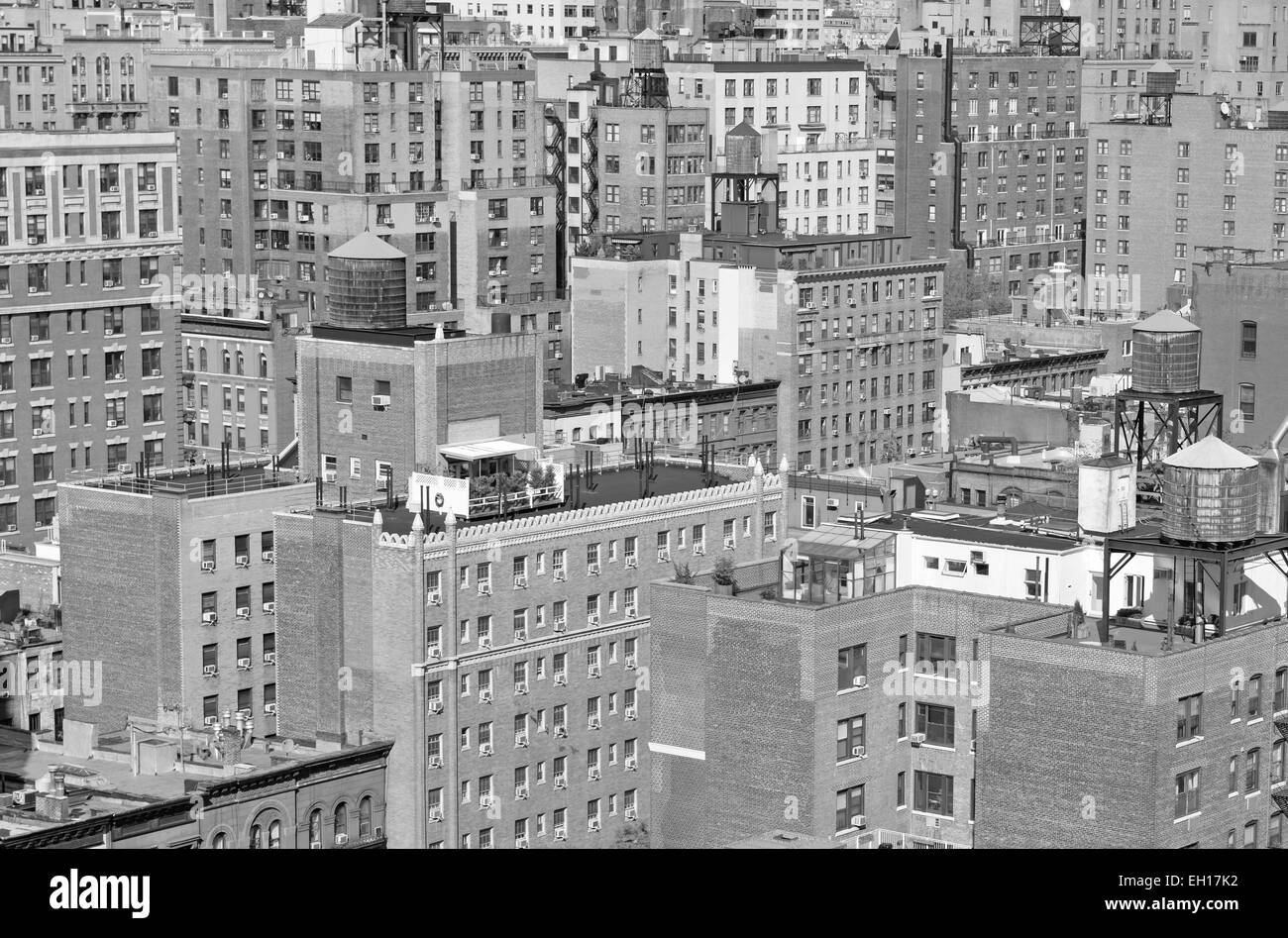 Tightly packed Apartment buildings in Manhattan New York Stock Photo ...
