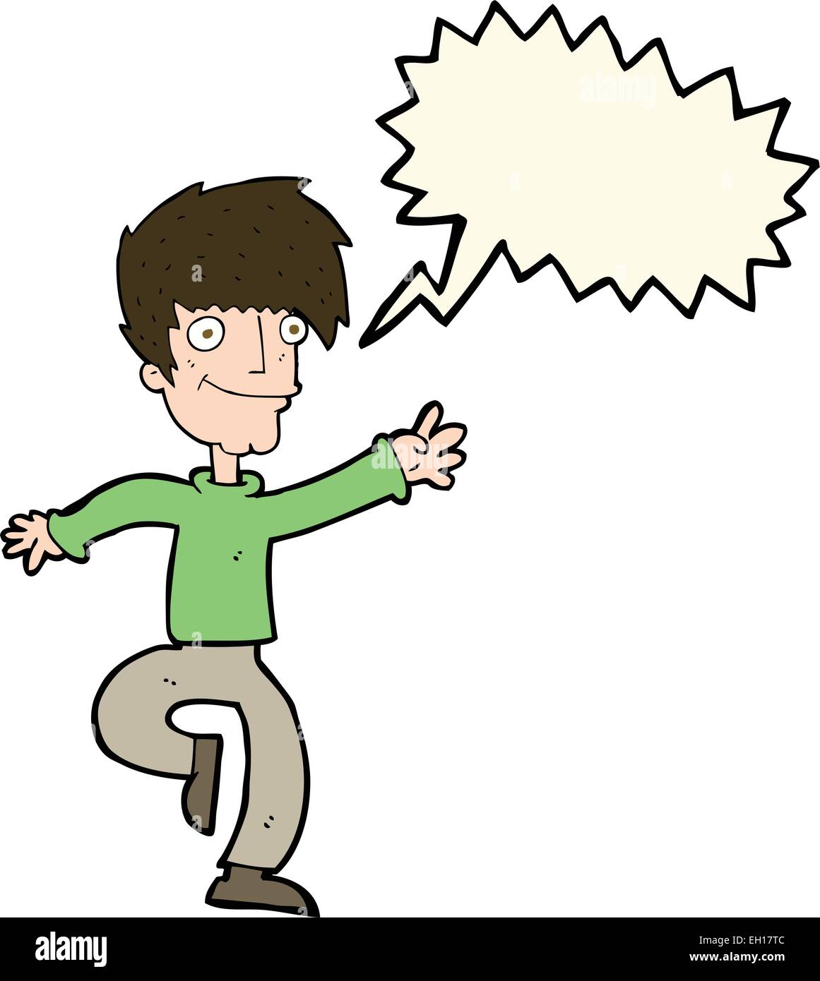 Cartoon dancing man bubble Cut Out Stock Images & Pictures - Alamy