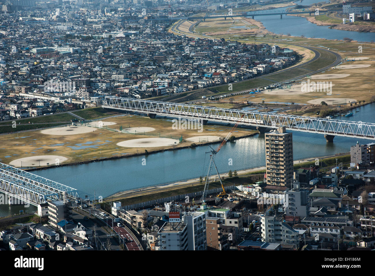Aerial View Of Chiba City Stock Photos & Aerial View Of Chiba City ...