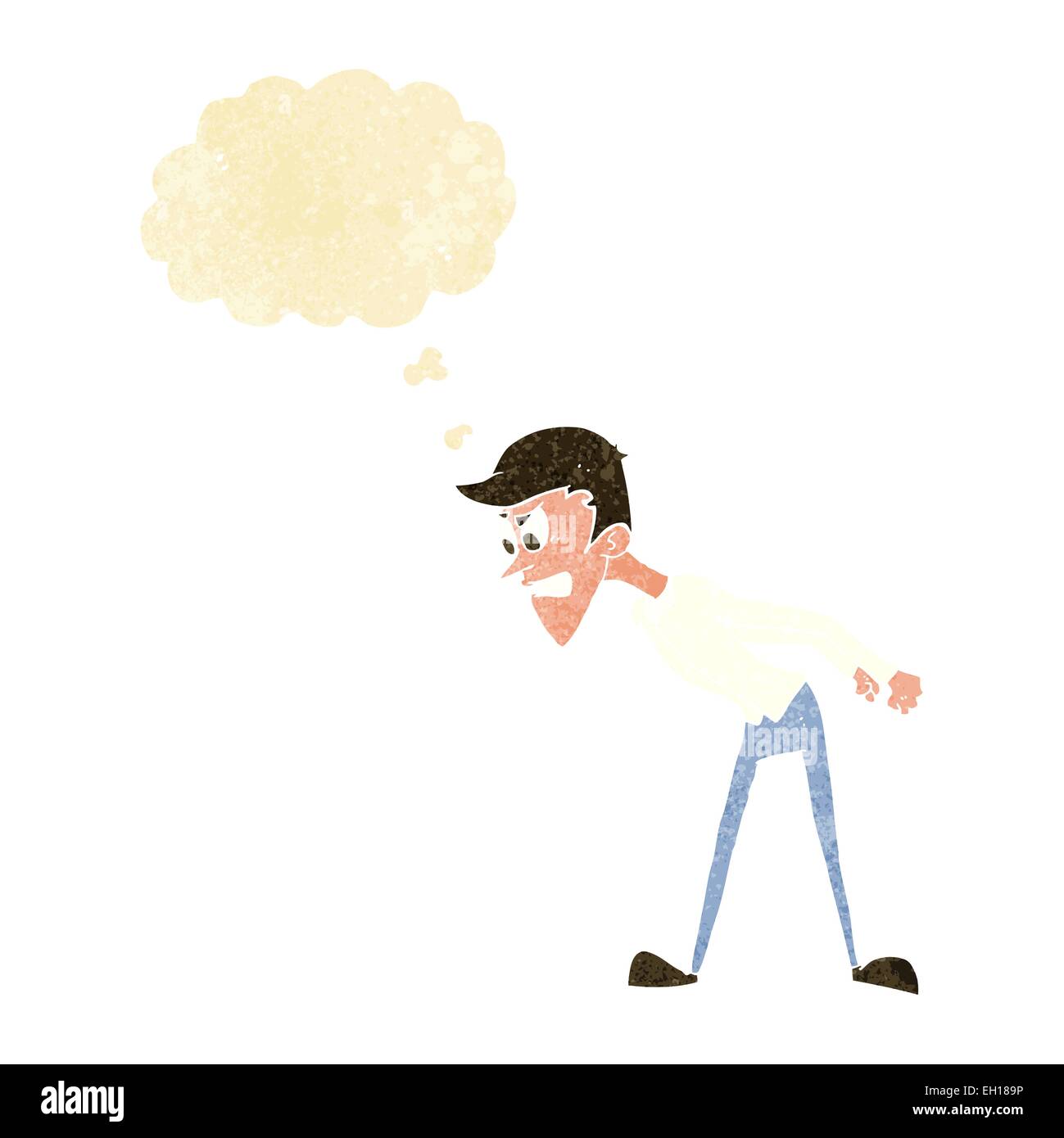 cartoon angry man with thought bubble Stock Vector Image & Art - Alamy