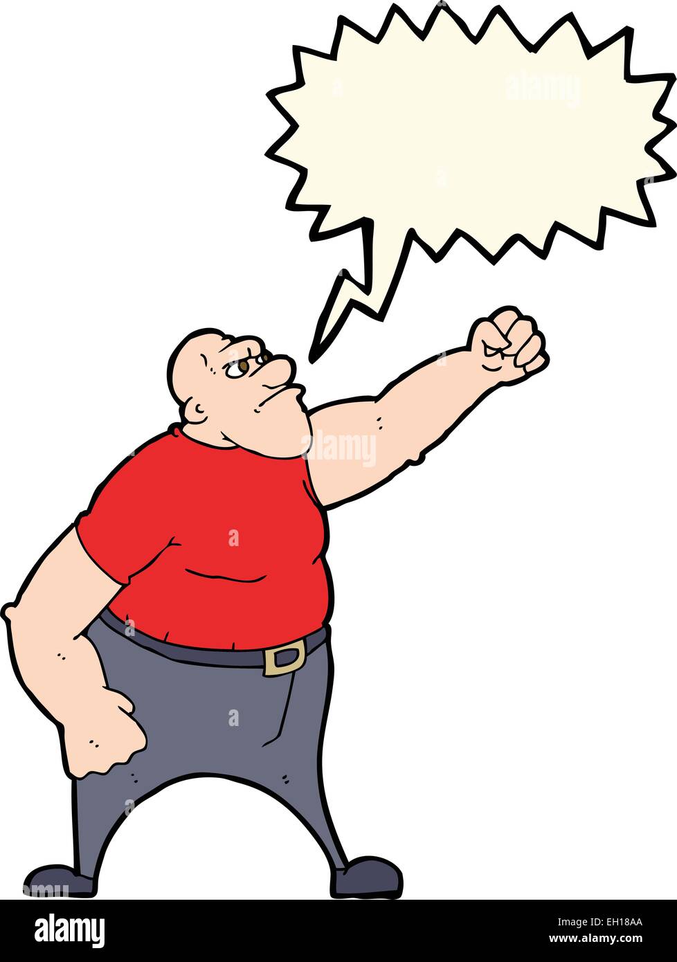 cartoon angry man with speech bubble Stock Vector Image & Art - Alamy