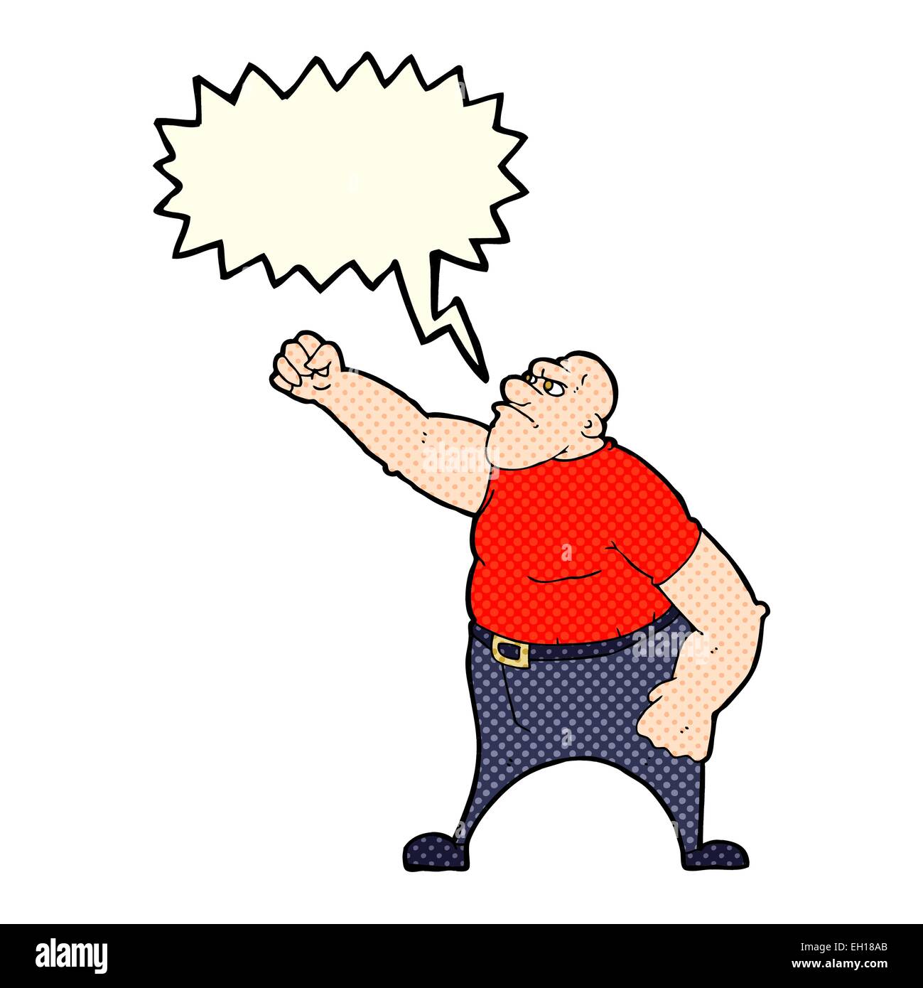 cartoon angry man with speech bubble Stock Vector Image & Art - Alamy