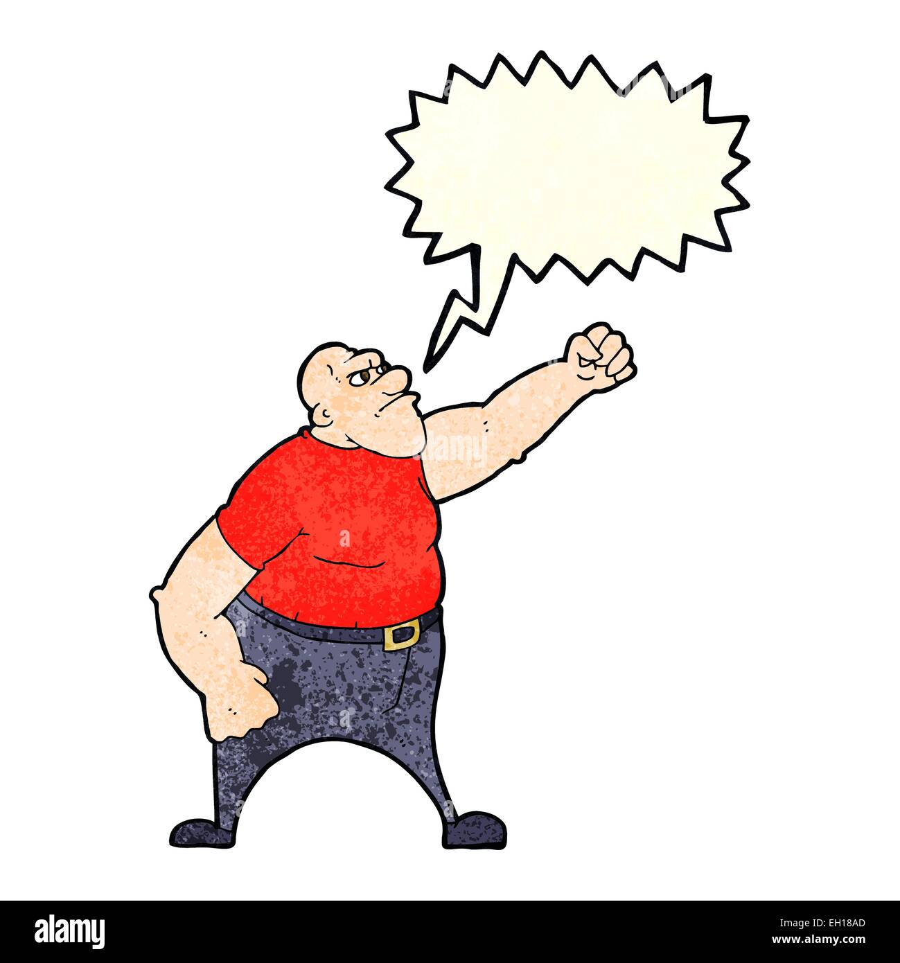 cartoon angry man with speech bubble Stock Vector Image & Art - Alamy