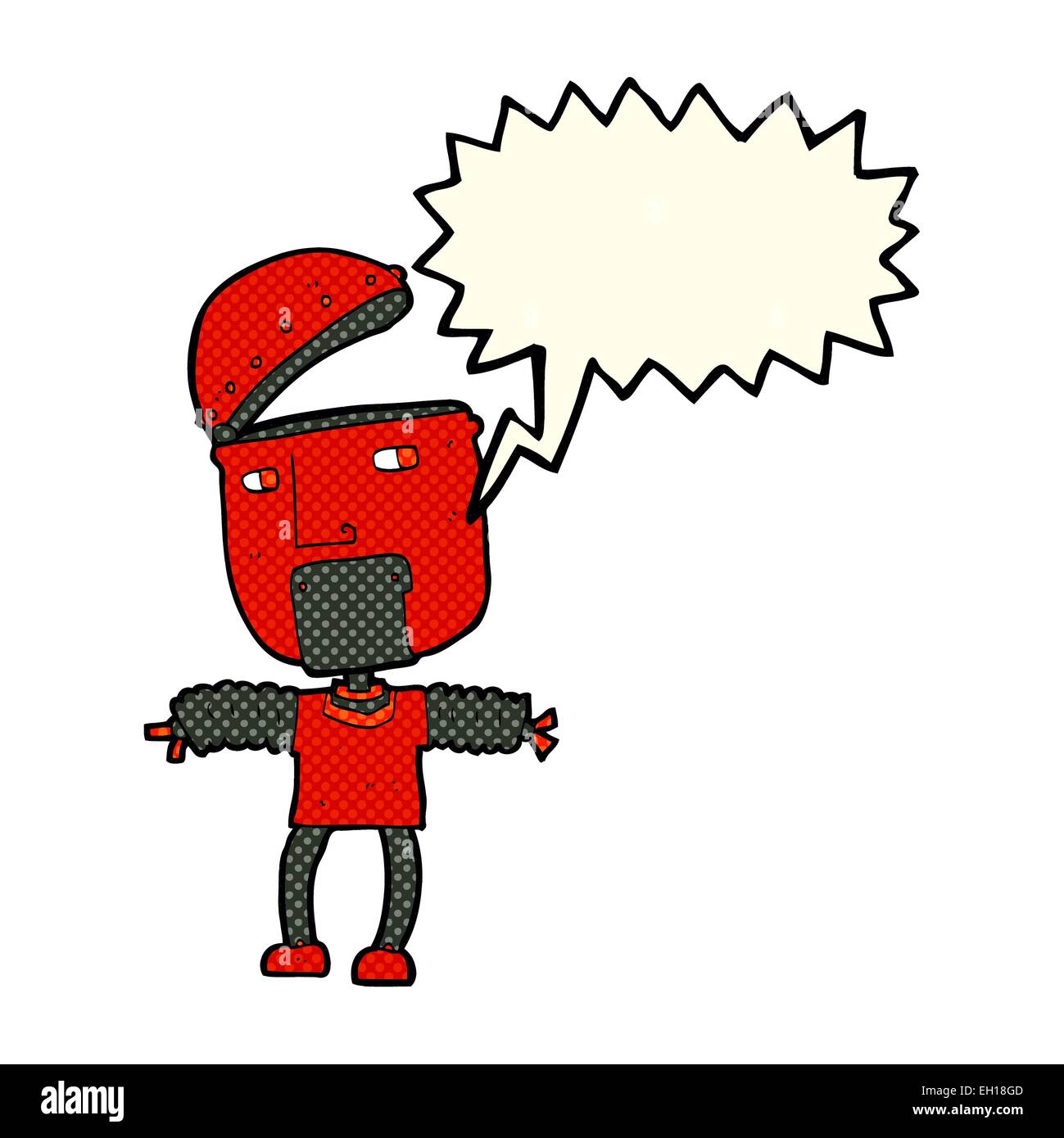 Funny cartoon robot open head hi-res stock photography and images - Alamy