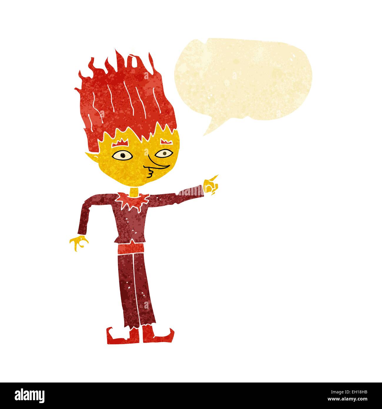 fire spirit cartoon with speech bubble Stock Vector Image & Art - Alamy