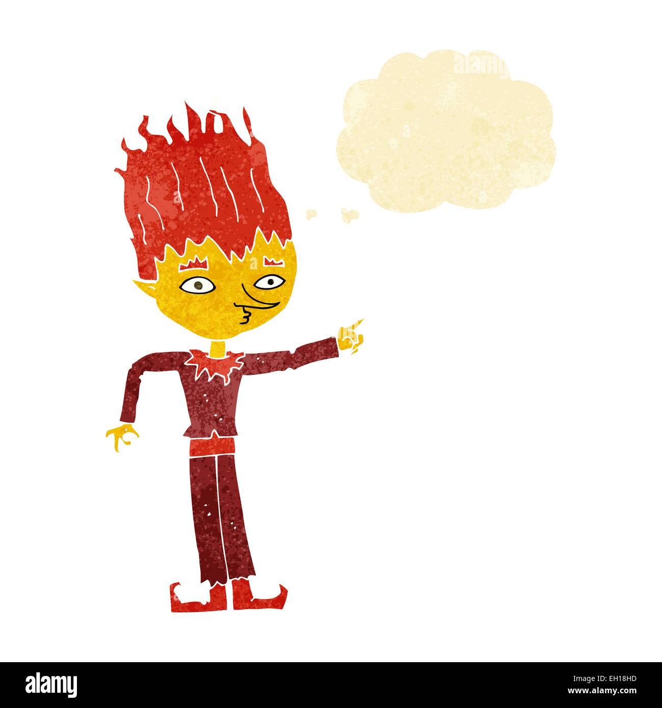fire spirit cartoon with thought bubble Stock Vector Image & Art - Alamy