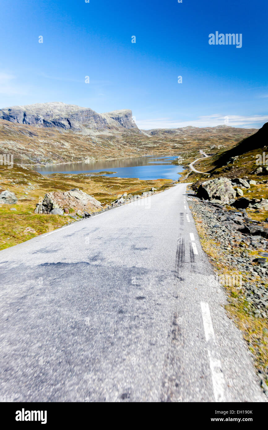 The road to Norwegian Telemark region Stock Photo - Alamy