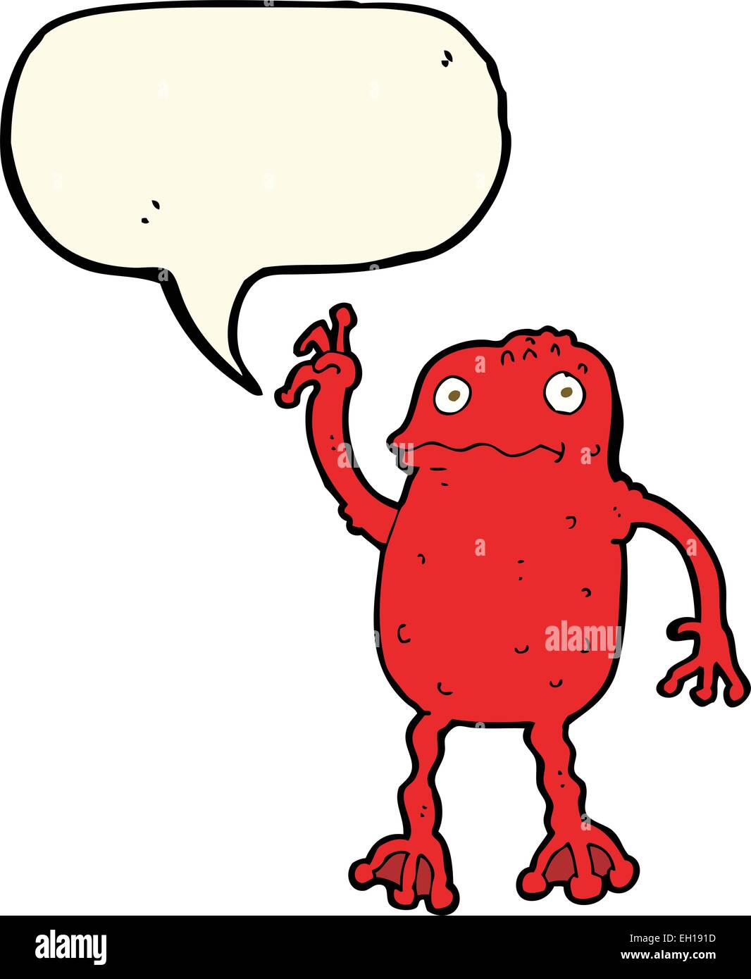 cartoon poisonous frog with speech bubble Stock Vector Image & Art - Alamy