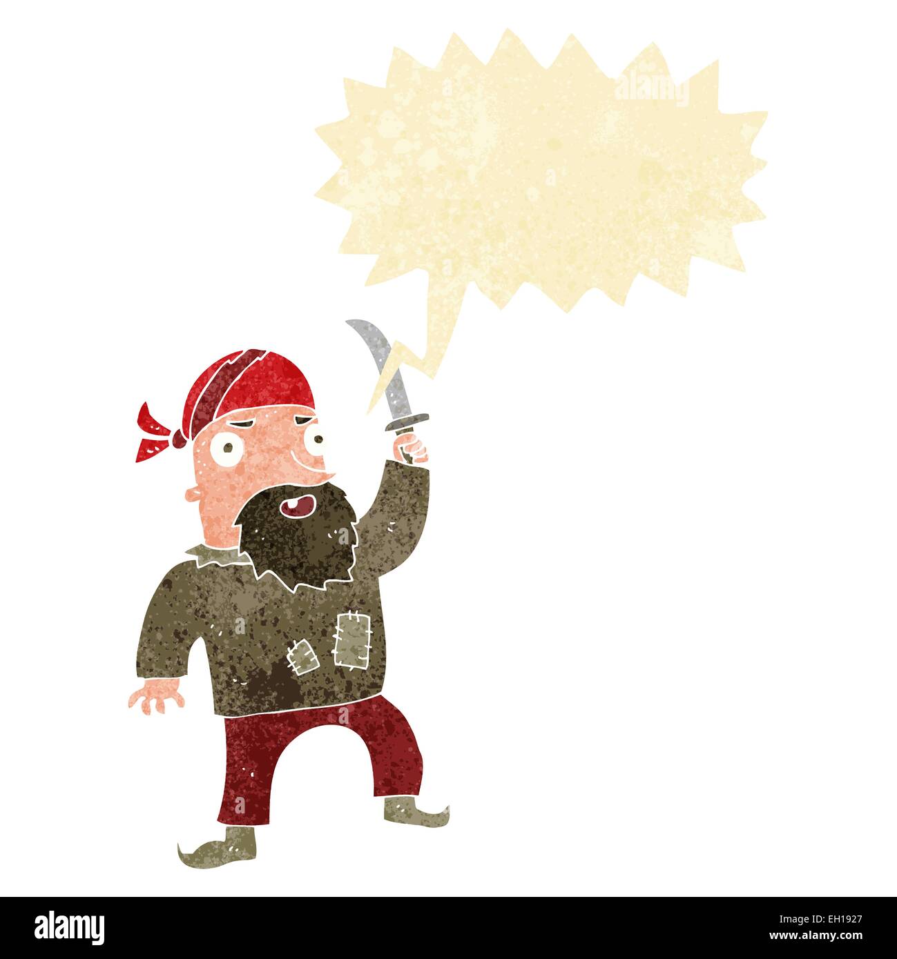 cartoon pirate with speech bubble Stock Vector Image & Art - Alamy