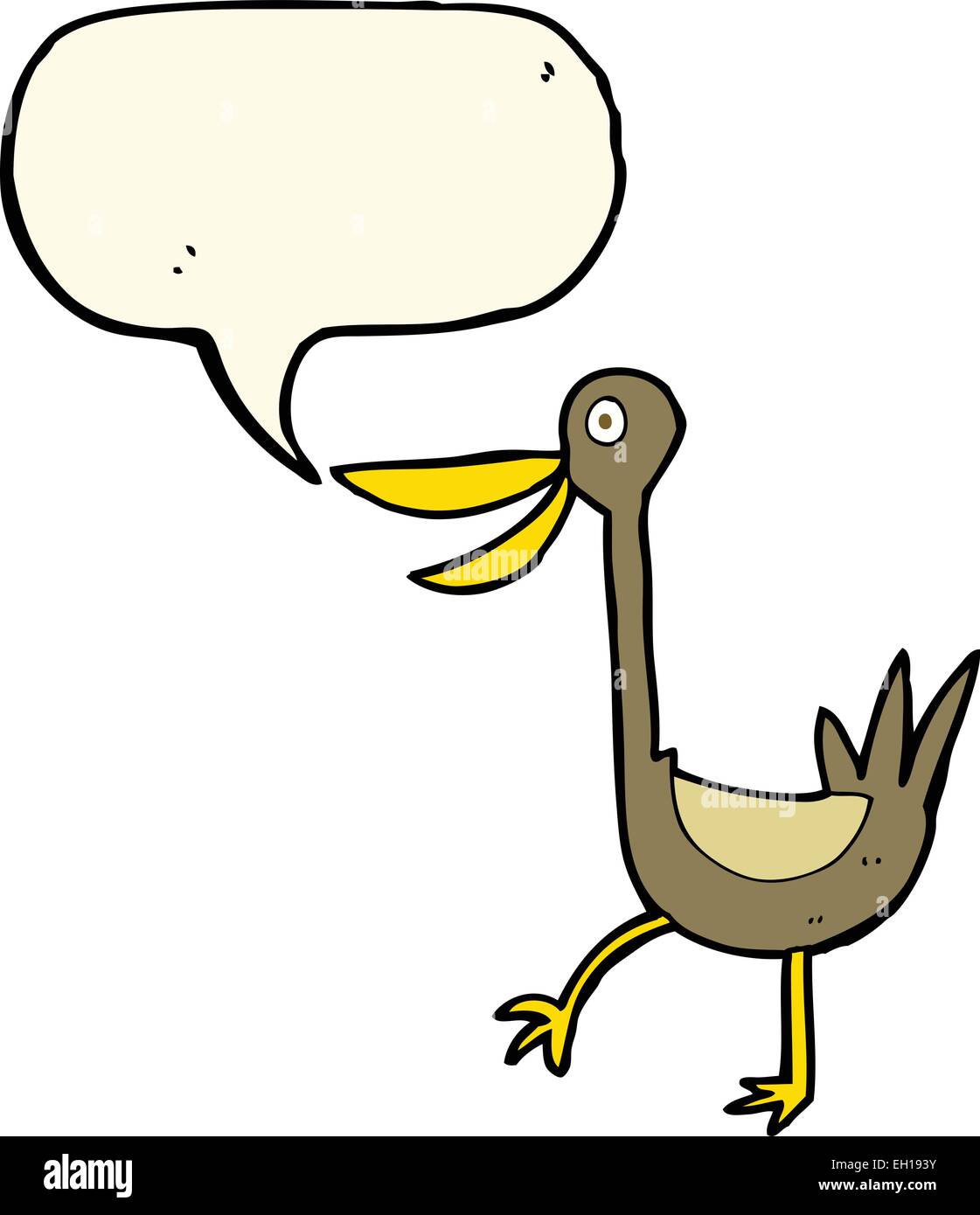 funny cartoon duck with speech bubble Stock Vector Image & Art - Alamy