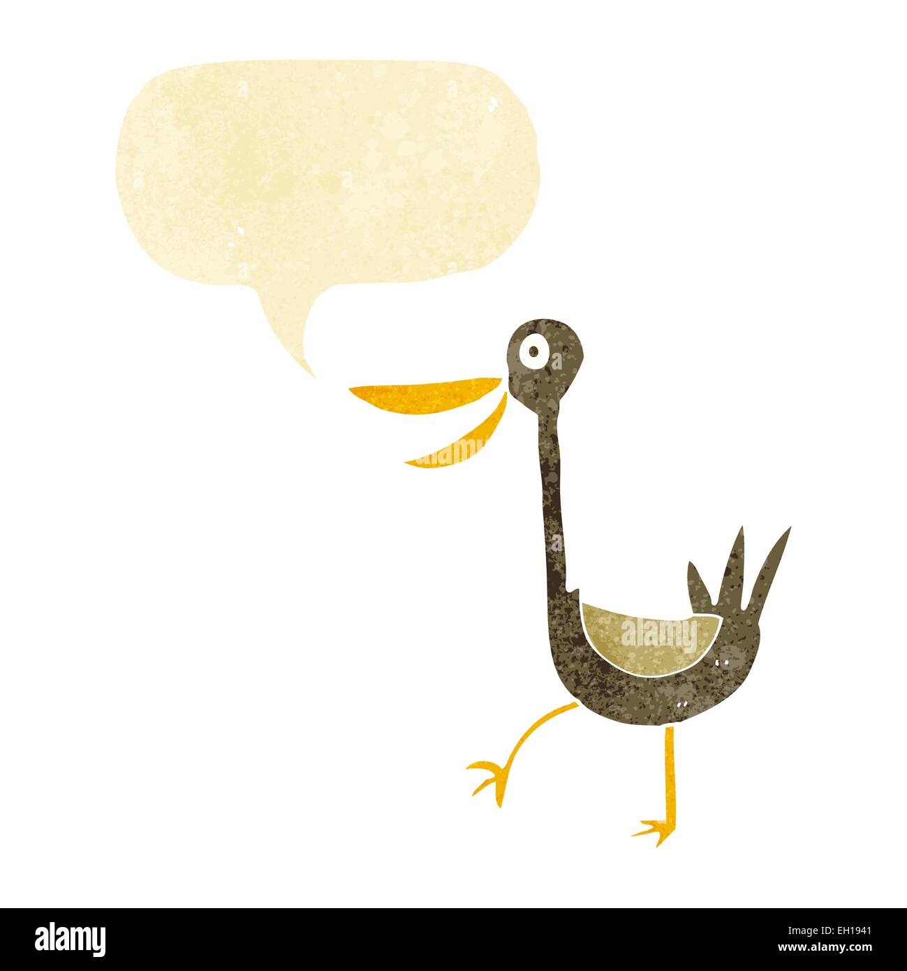 funny cartoon duck with speech bubble Stock Vector Image & Art - Alamy