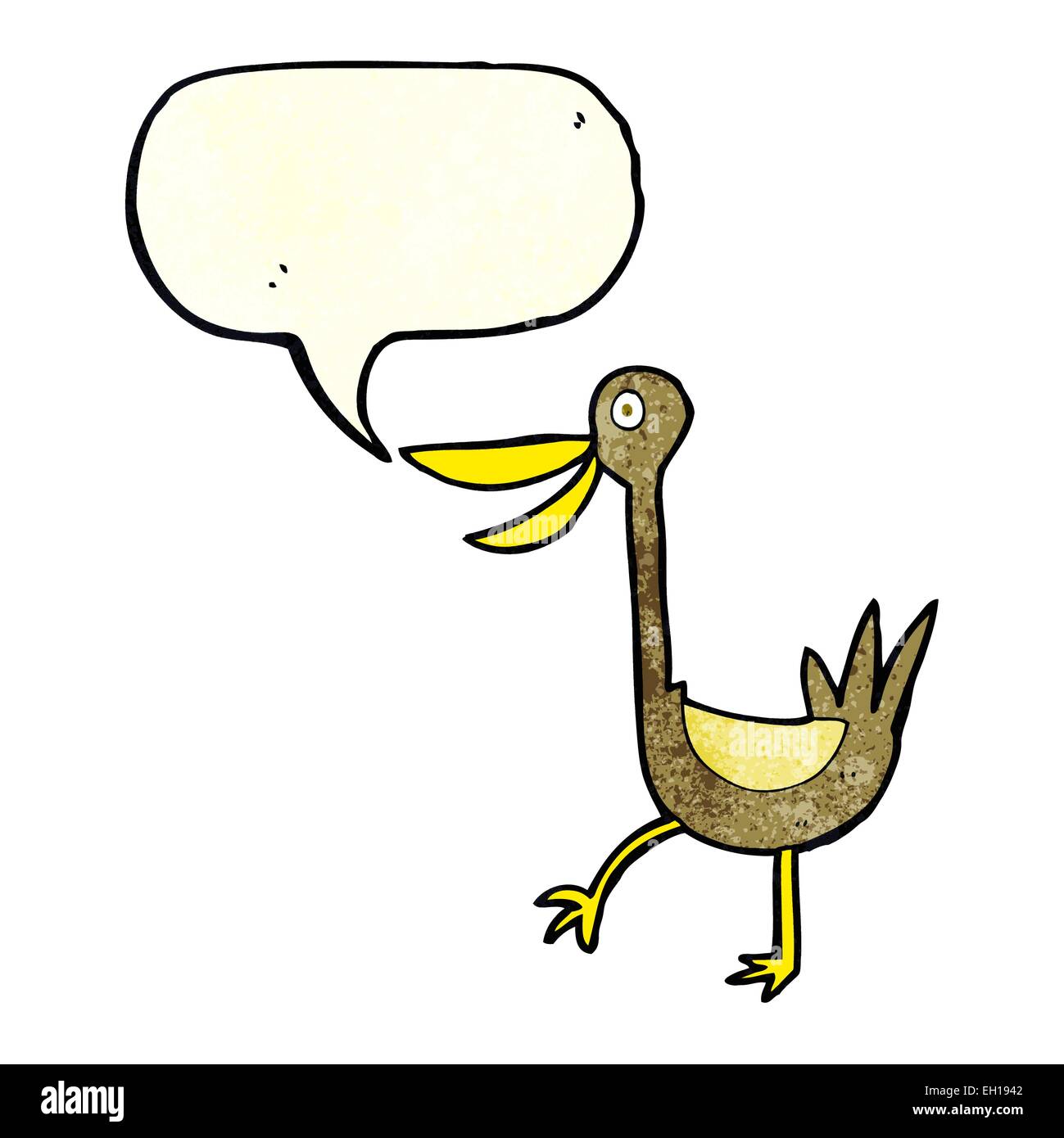 funny cartoon duck with speech bubble Stock Vector Image & Art - Alamy