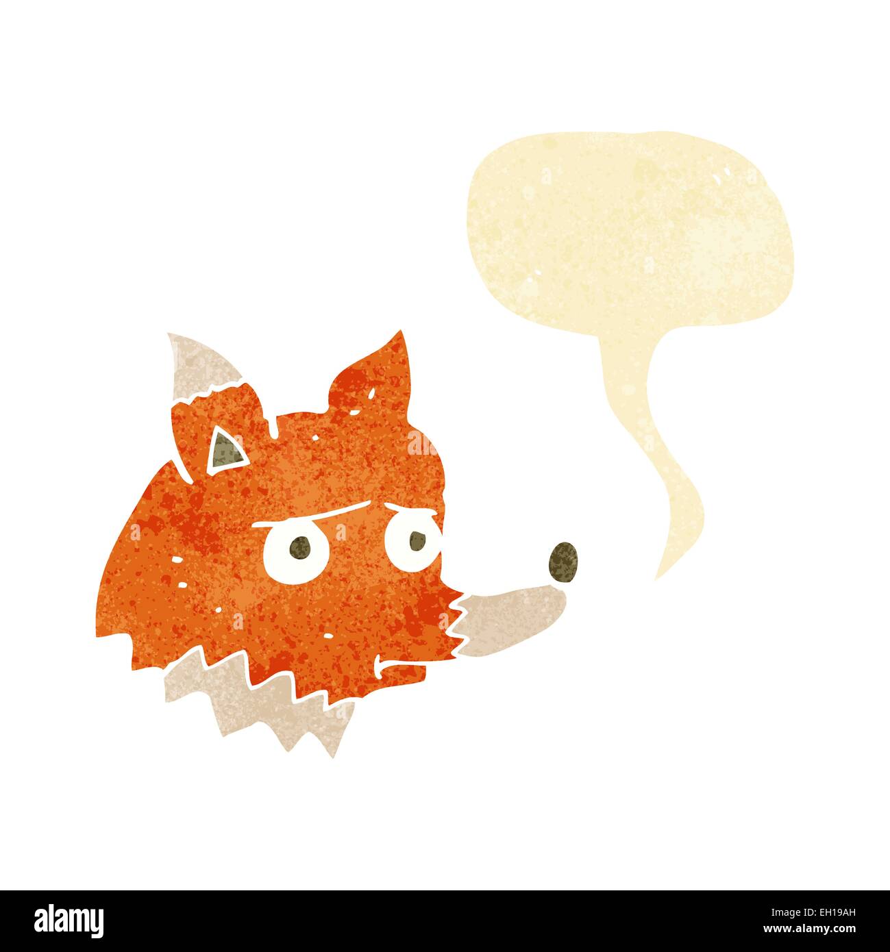 cartoon unhappy fox with speech bubble Stock Vector Image & Art - Alamy