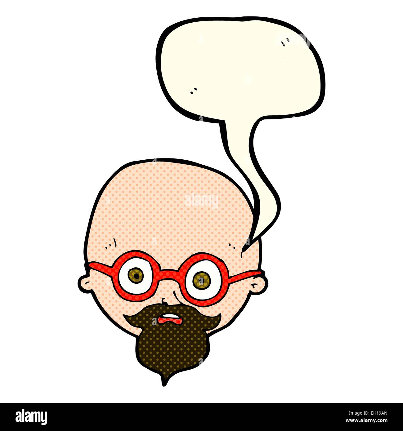 Cartoon man beard bubble Cut Out Stock Images & Pictures - Alamy