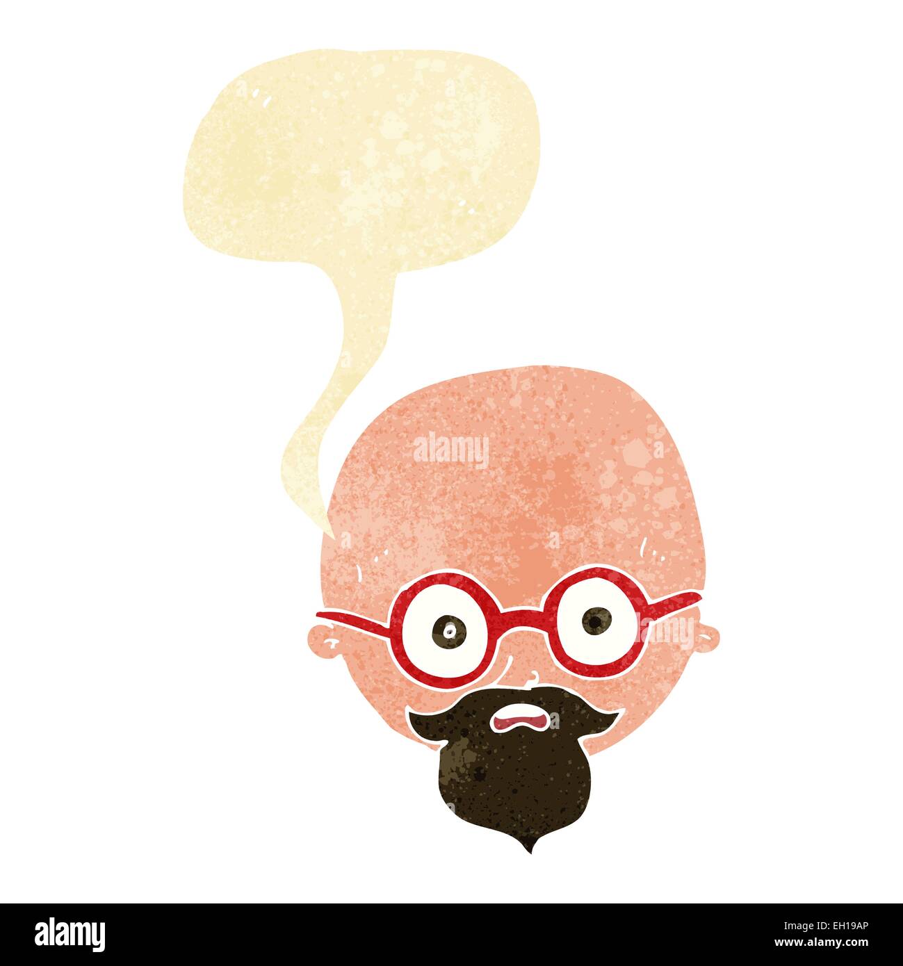 Cartoon man beard bubble Cut Out Stock Images & Pictures - Alamy