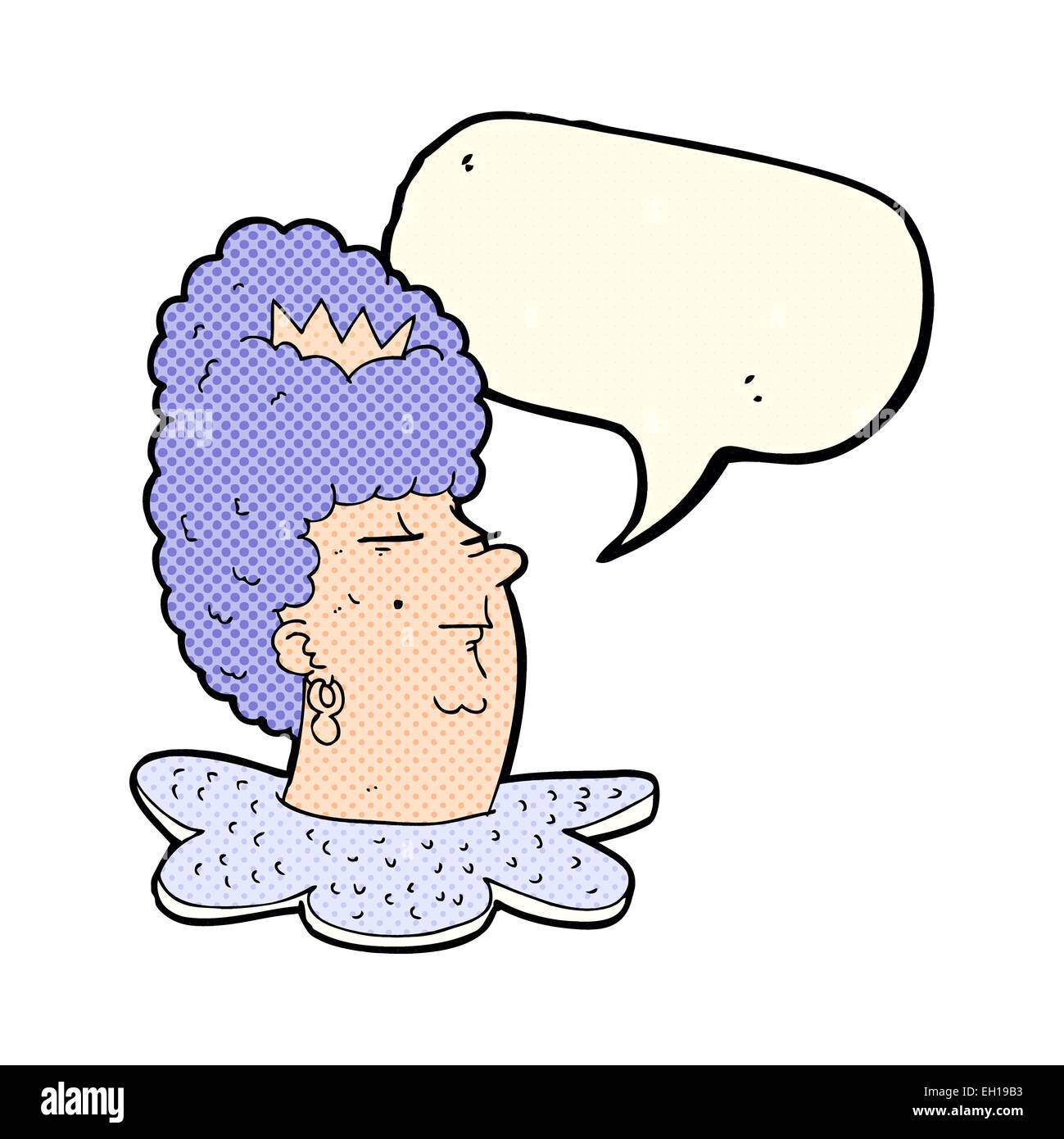 cartoon queen head with speech bubble Stock Vector Image & Art - Alamy