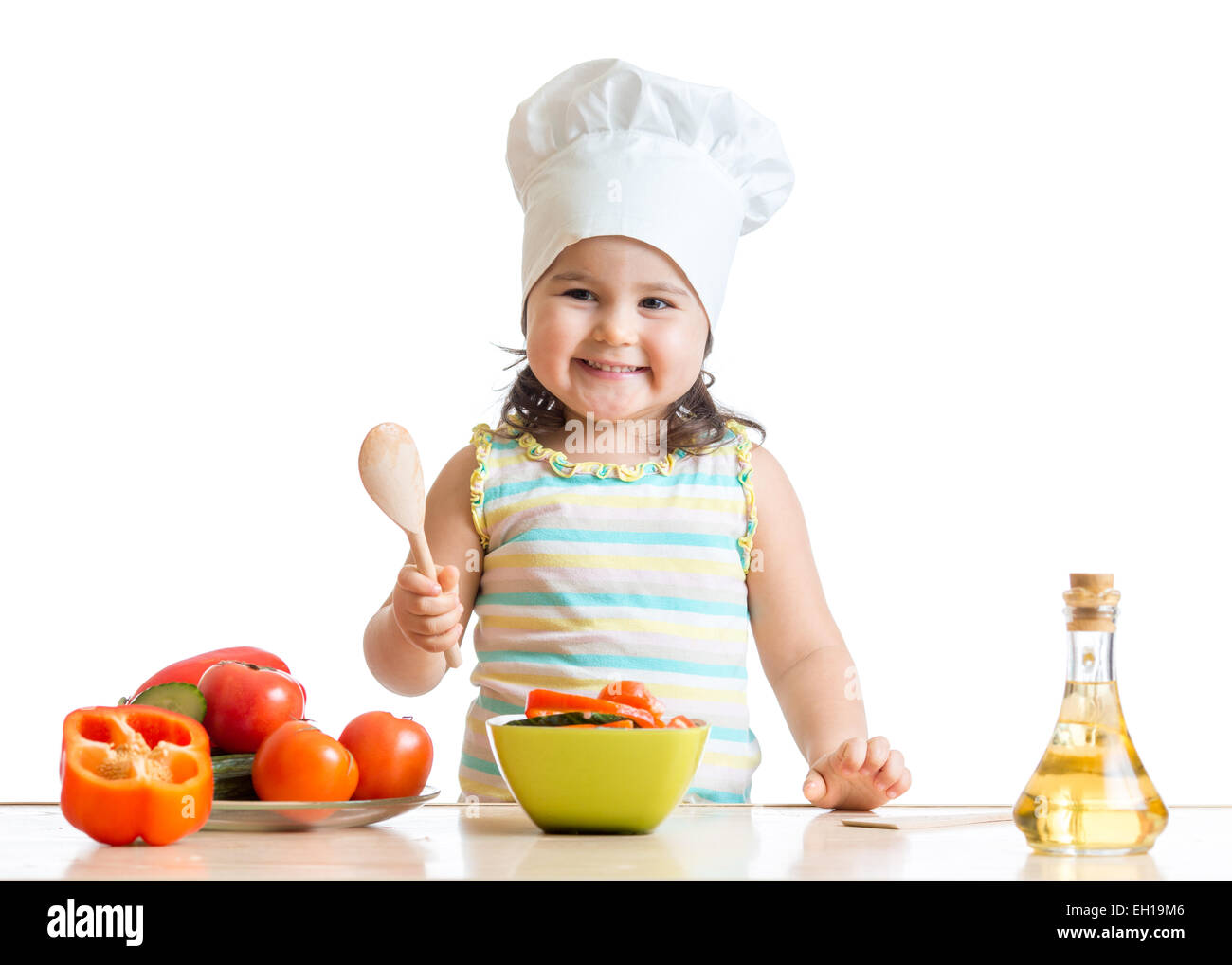 kid girl preparing healthy food Stock Photo - Alamy