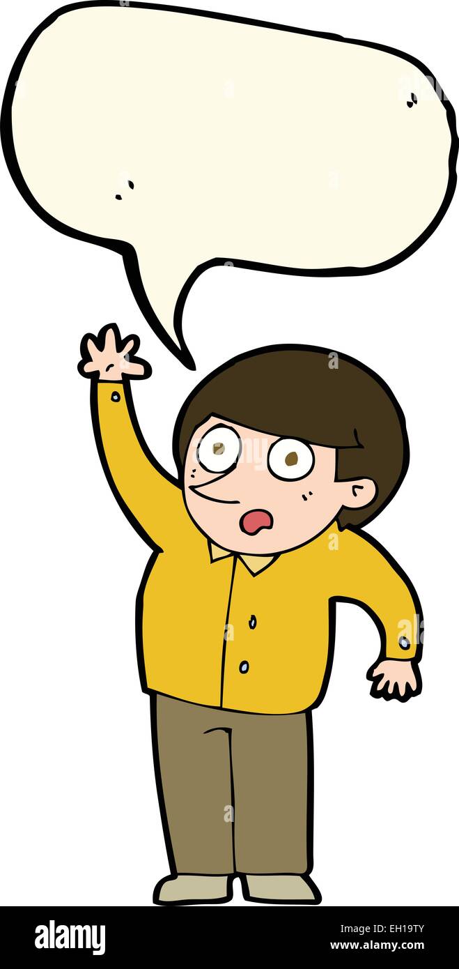 cartoon man asking question with speech bubble Stock Vector Image & Art - Alamy