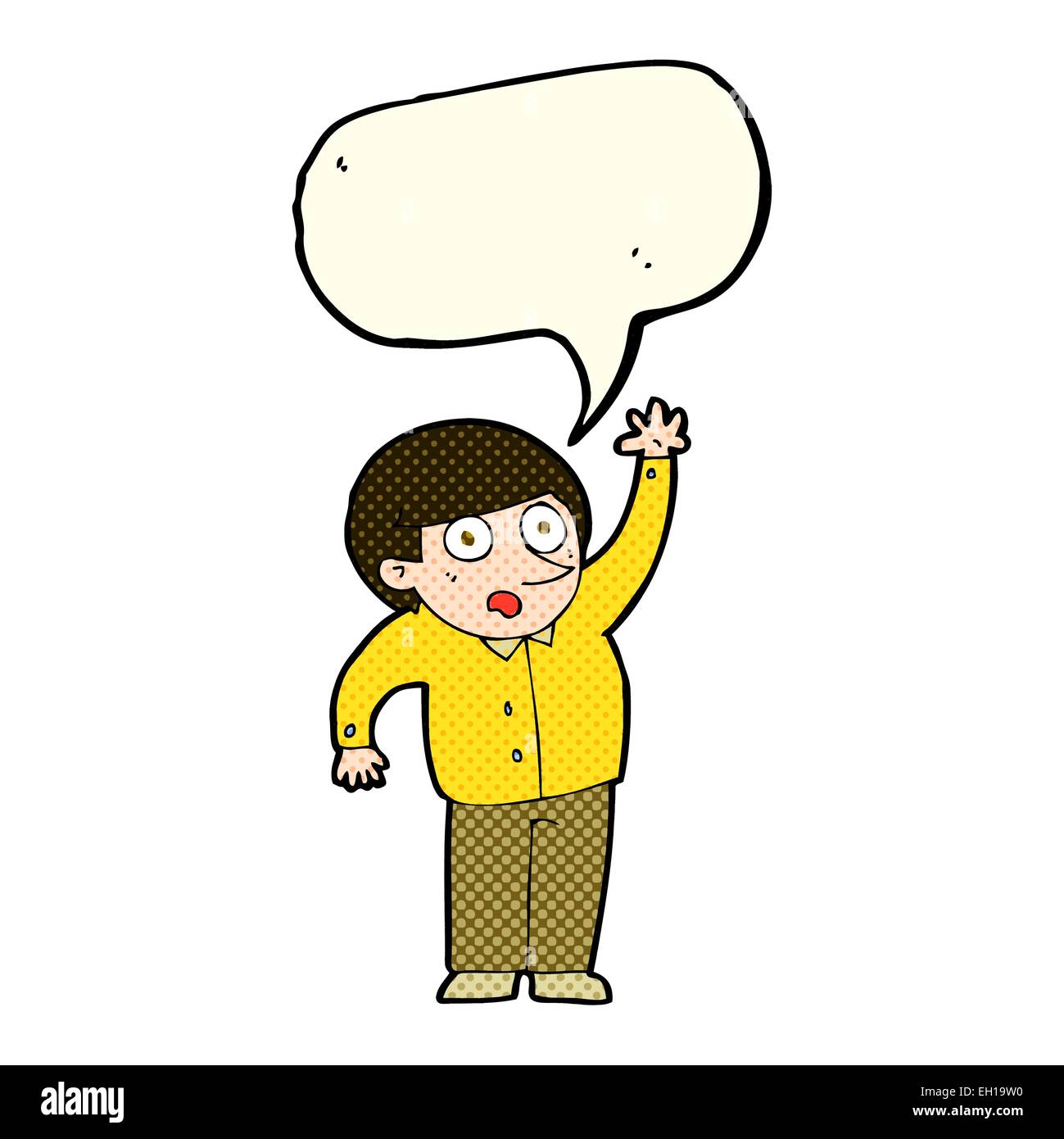 Cartoon Man Asking Question Bubble High Resolution Stock Photography ...