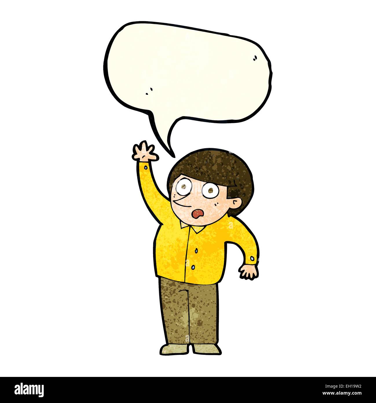cartoon man asking question with speech bubble Stock Vector Image & Art ...