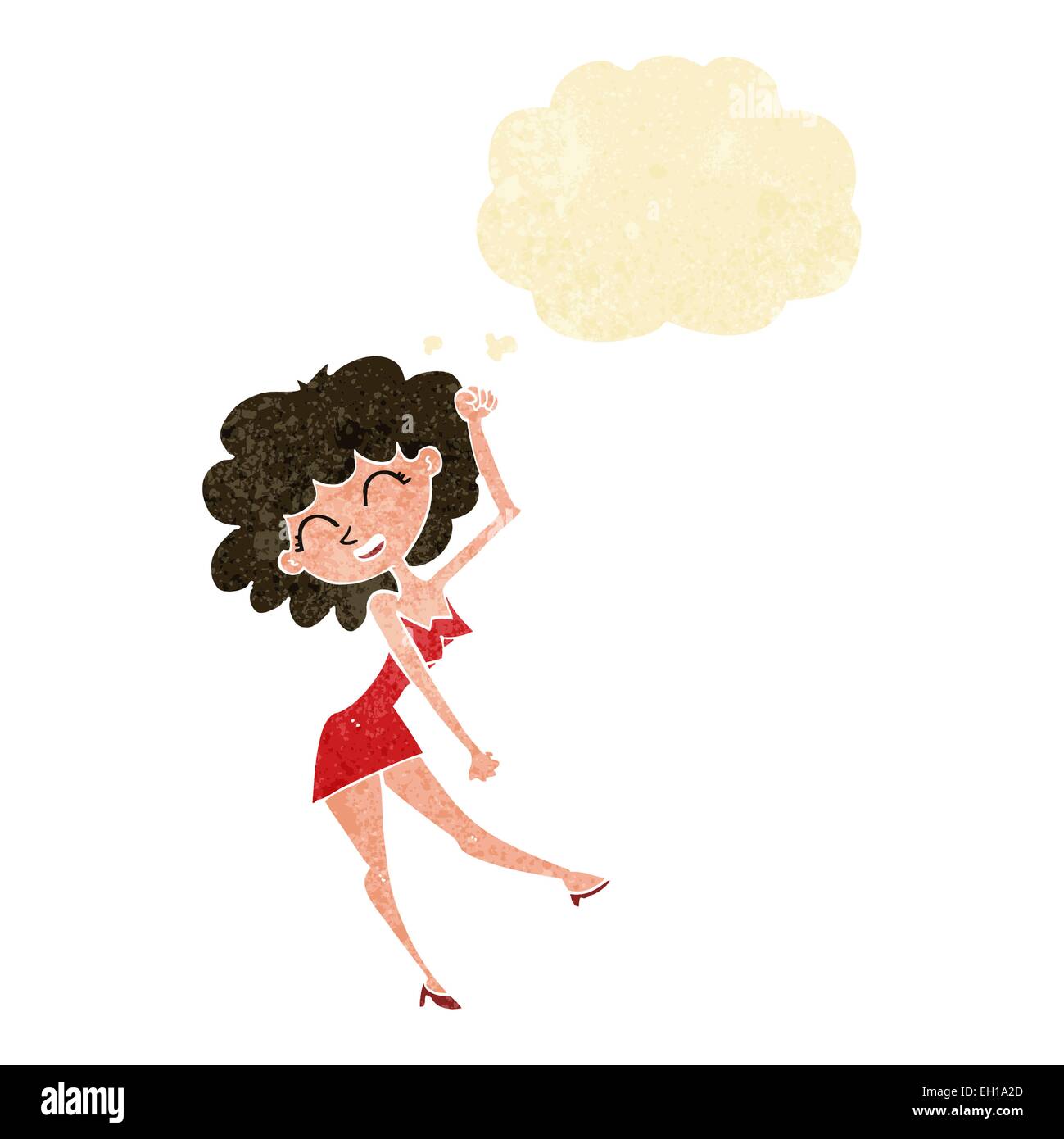 Cartoon dancing woman bubble hi-res stock photography and images - Alamy