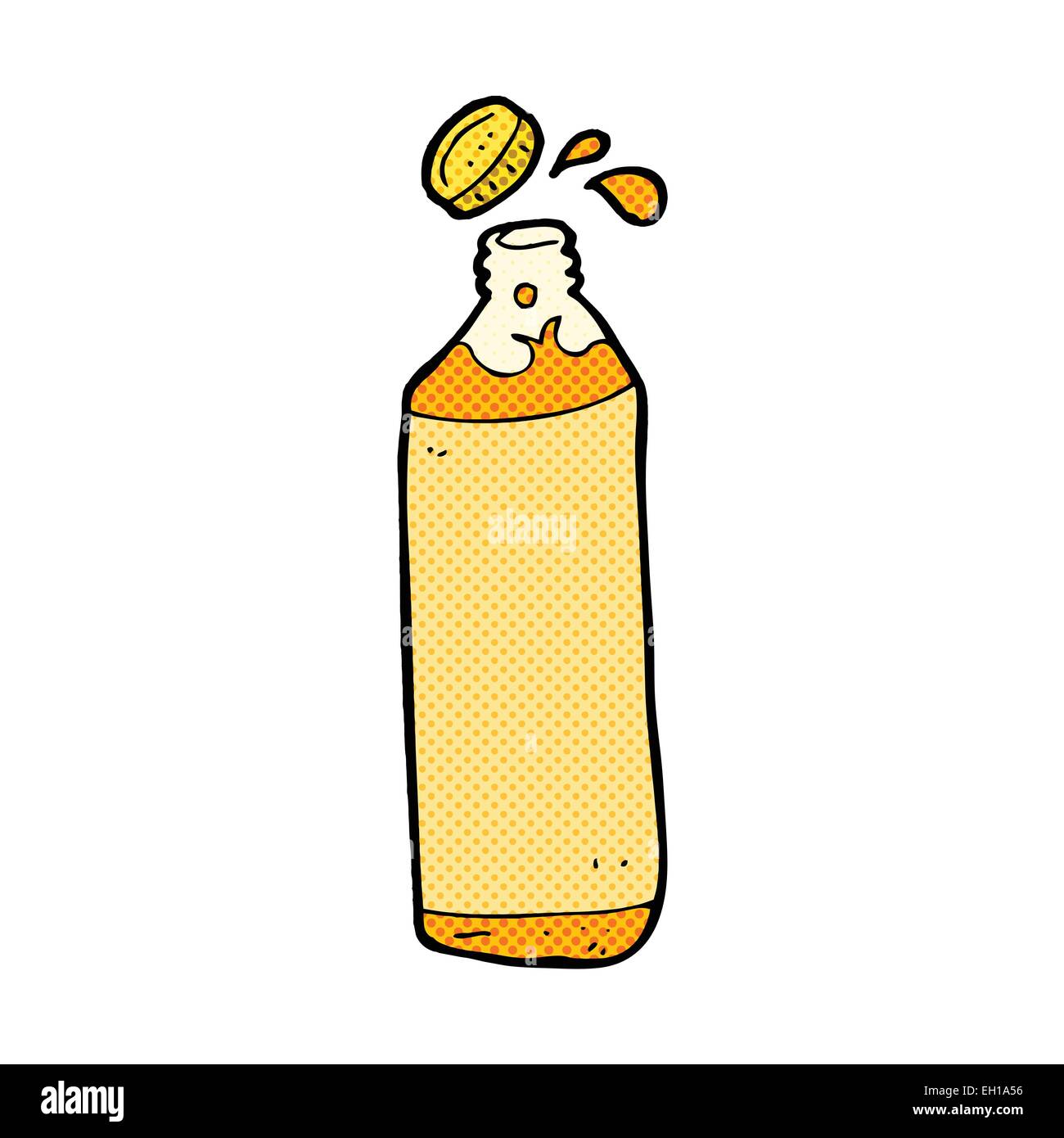 retro comic book style cartoon juice bottle Stock Vector Image & Art ...