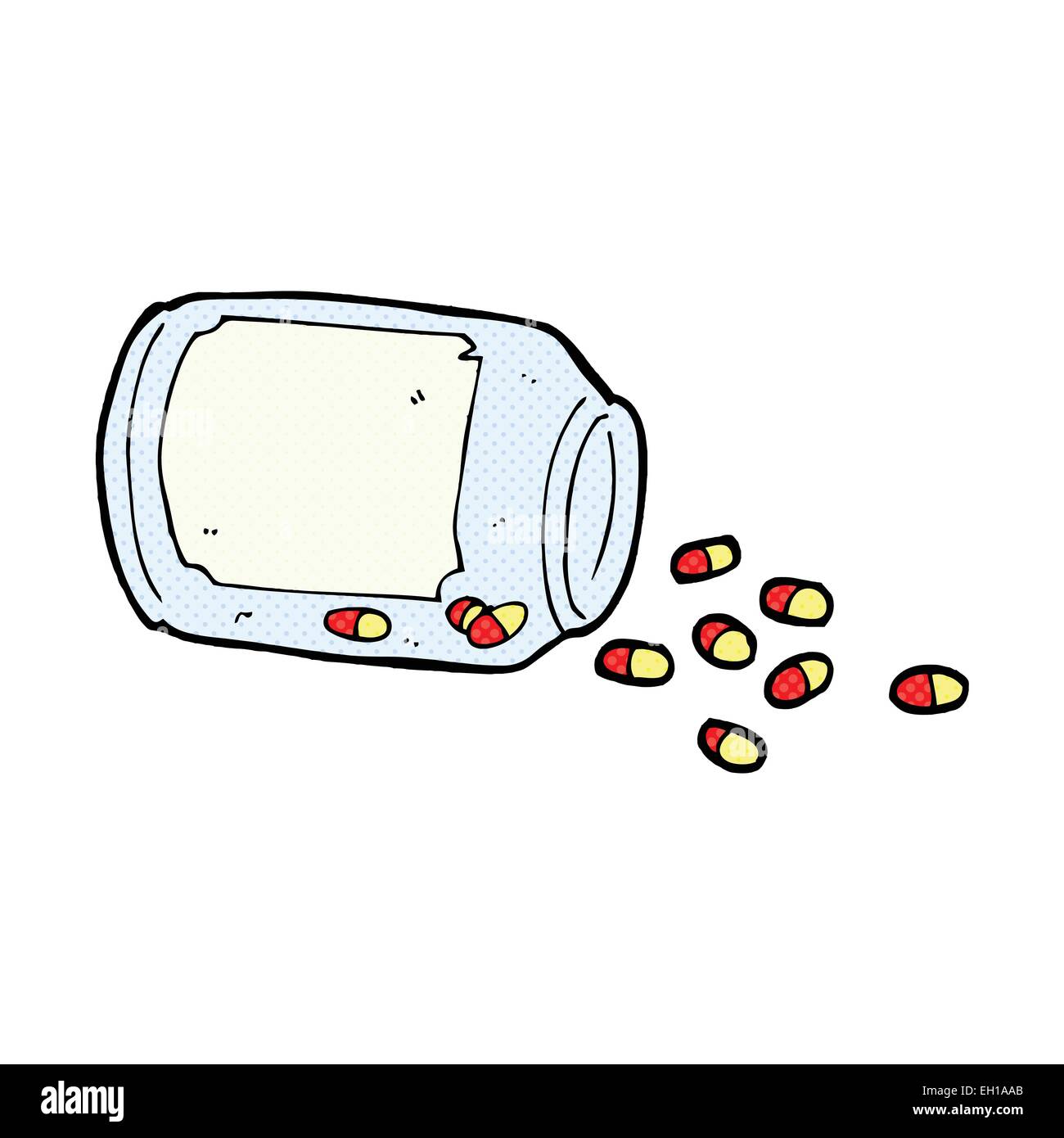 retro comic book style cartoon jar of pills Stock Vector Image & Art ...